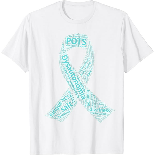 Dysautonomia Awareness T-shirt - Turquoise Ribbon - POTS - Walmart.com