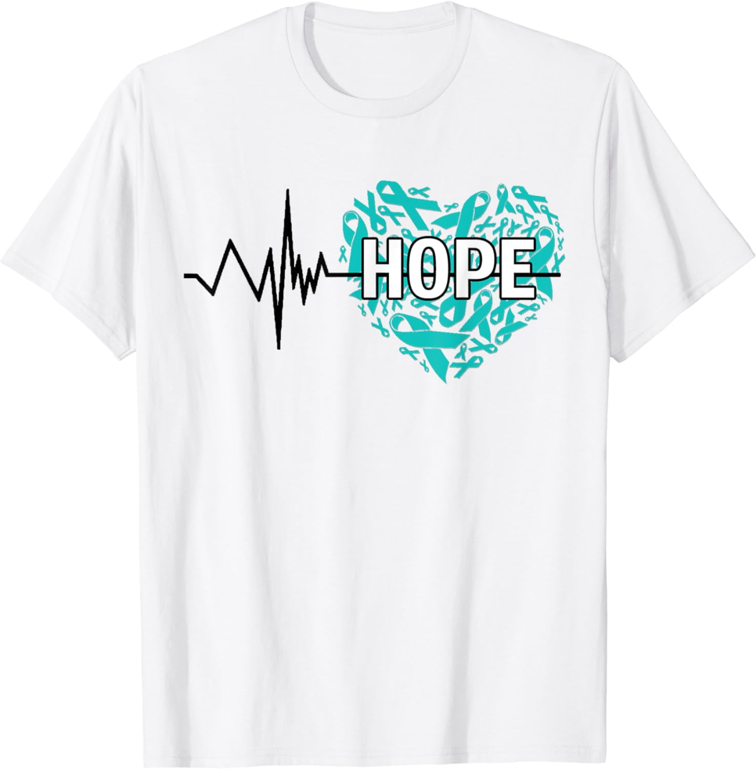 Dysautonomia POTS Awareness Warrior Cure Ribbon Heartbeat T-Shirt ...