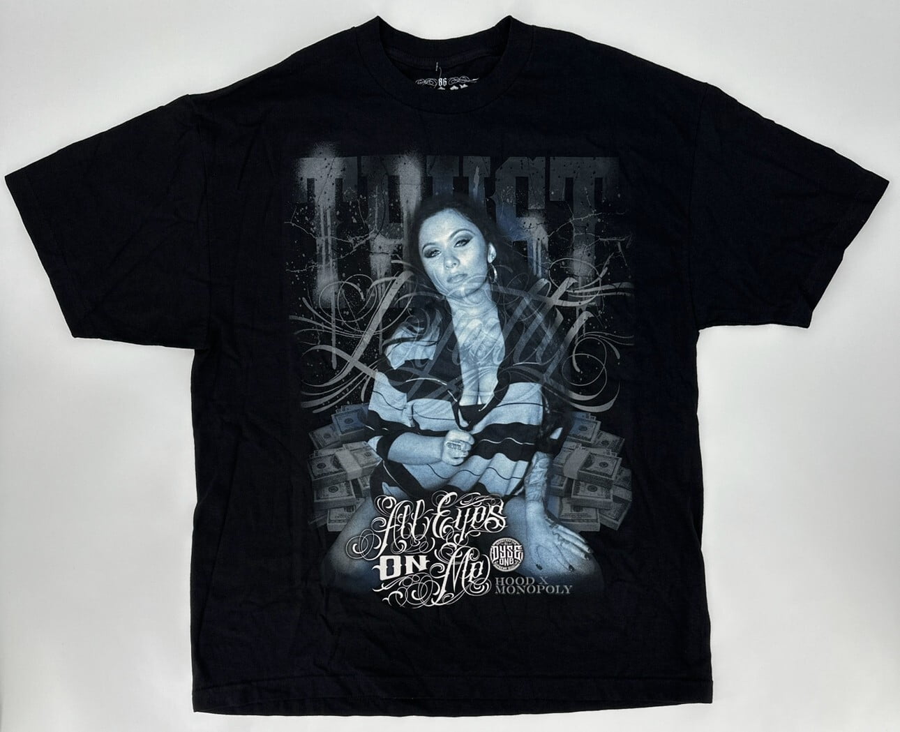 Dyse One T-Shirt Mens XL All Eyes On Me Hood Monopoly Graphic Black Tee ...