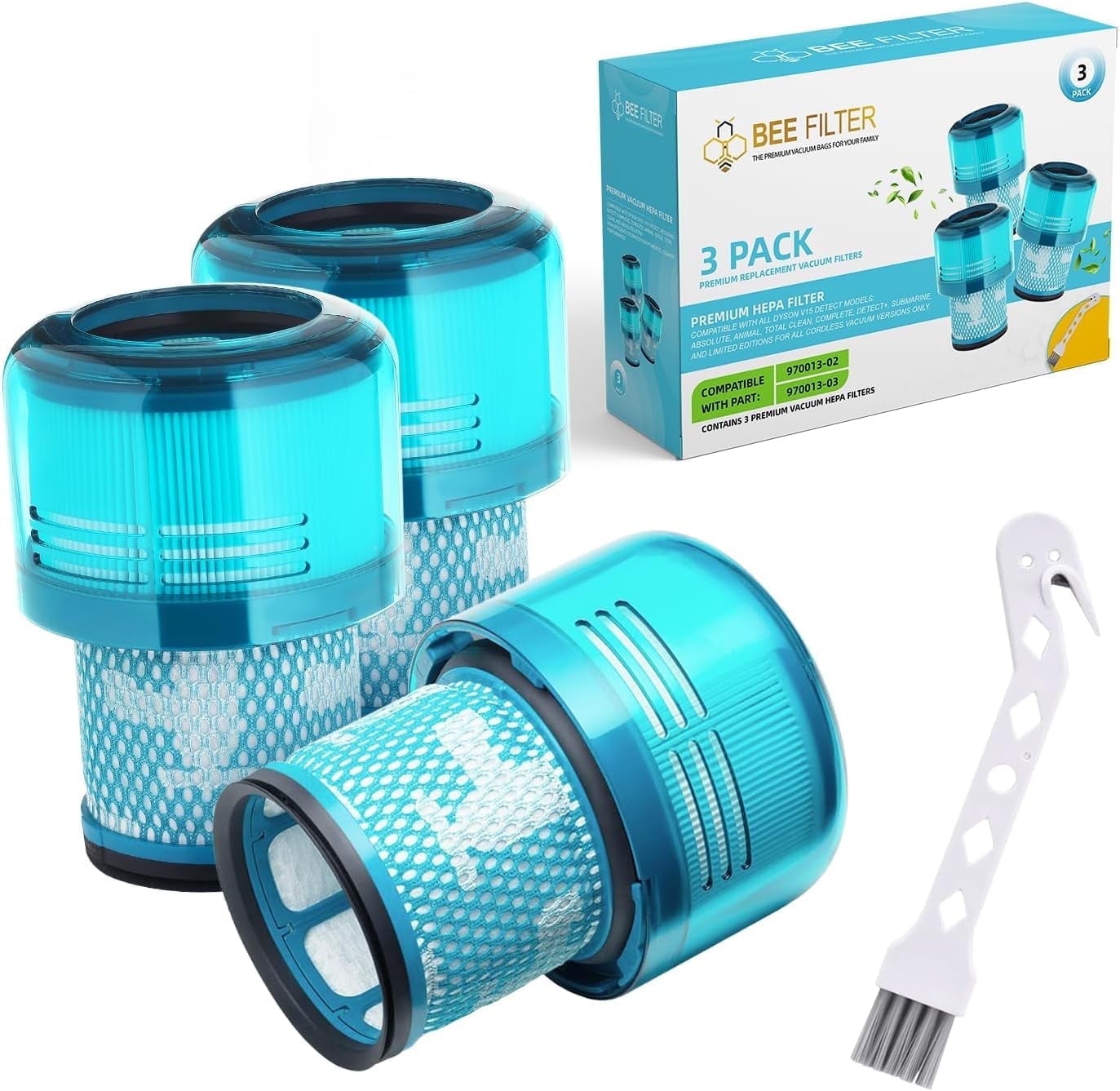 Bee Filter 3-Pack Purple Premium True HEPA Replacement Filters ...