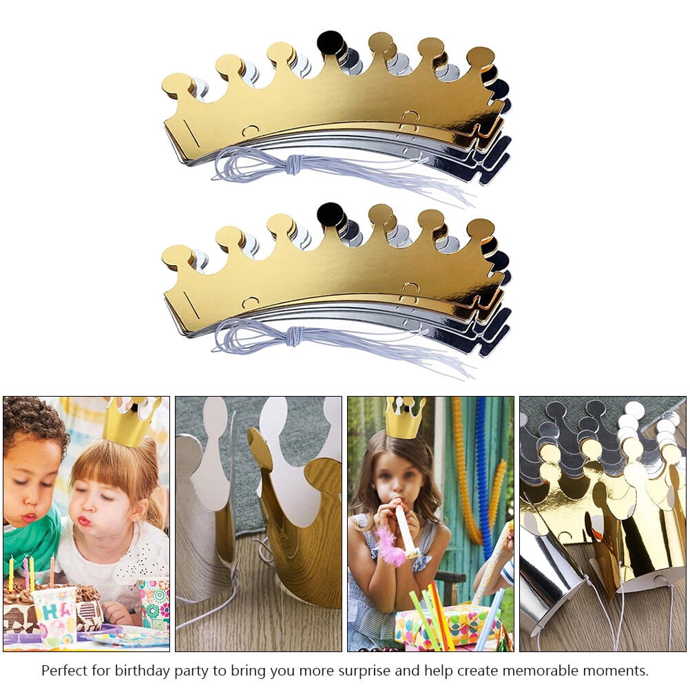 Dytern Birthday 20 Pcs Birthday Paper Caps Party Crown Children Kids ...