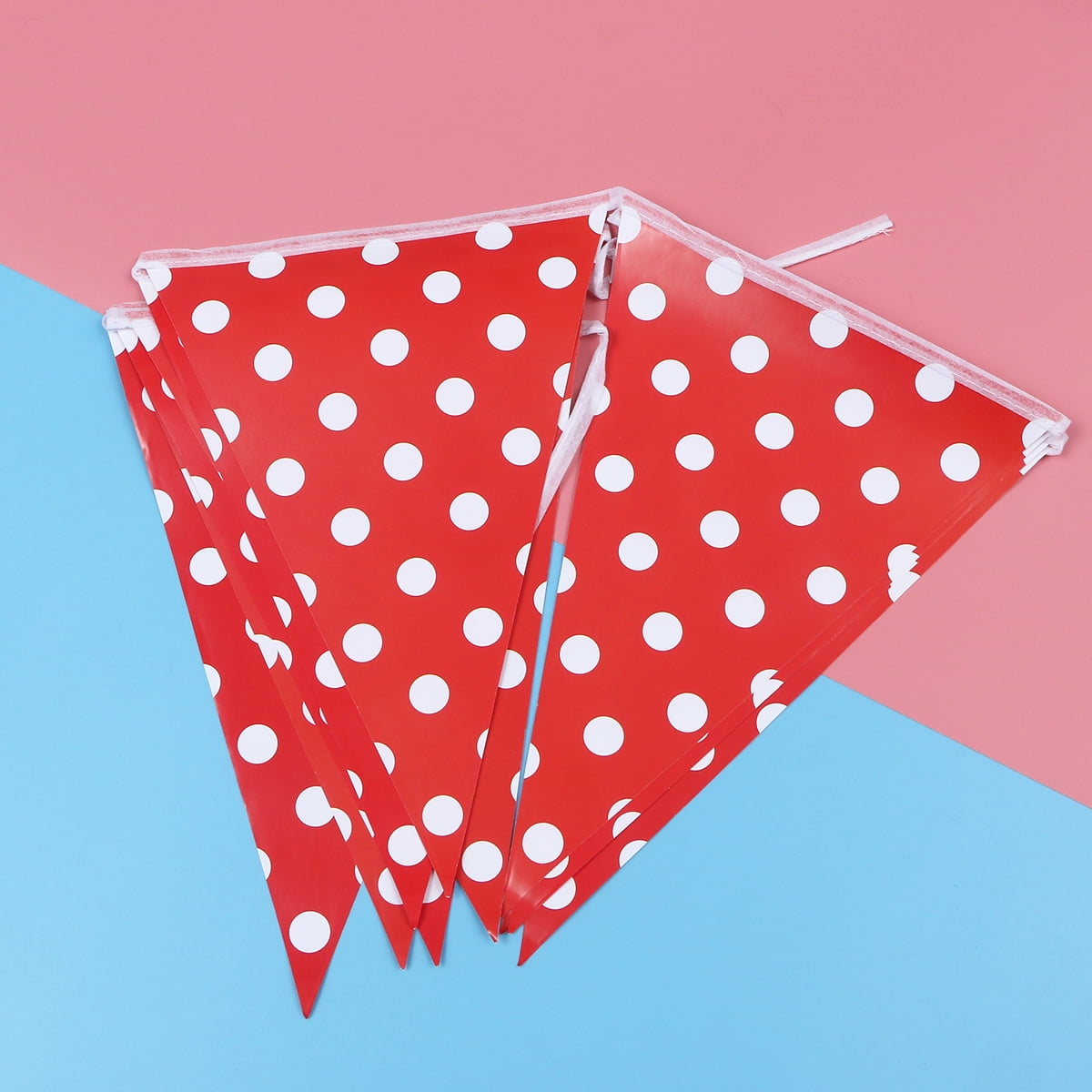 Dytern Birthday 5 Pcs Birthday Themed Banner Colored White Dot Triangle ...