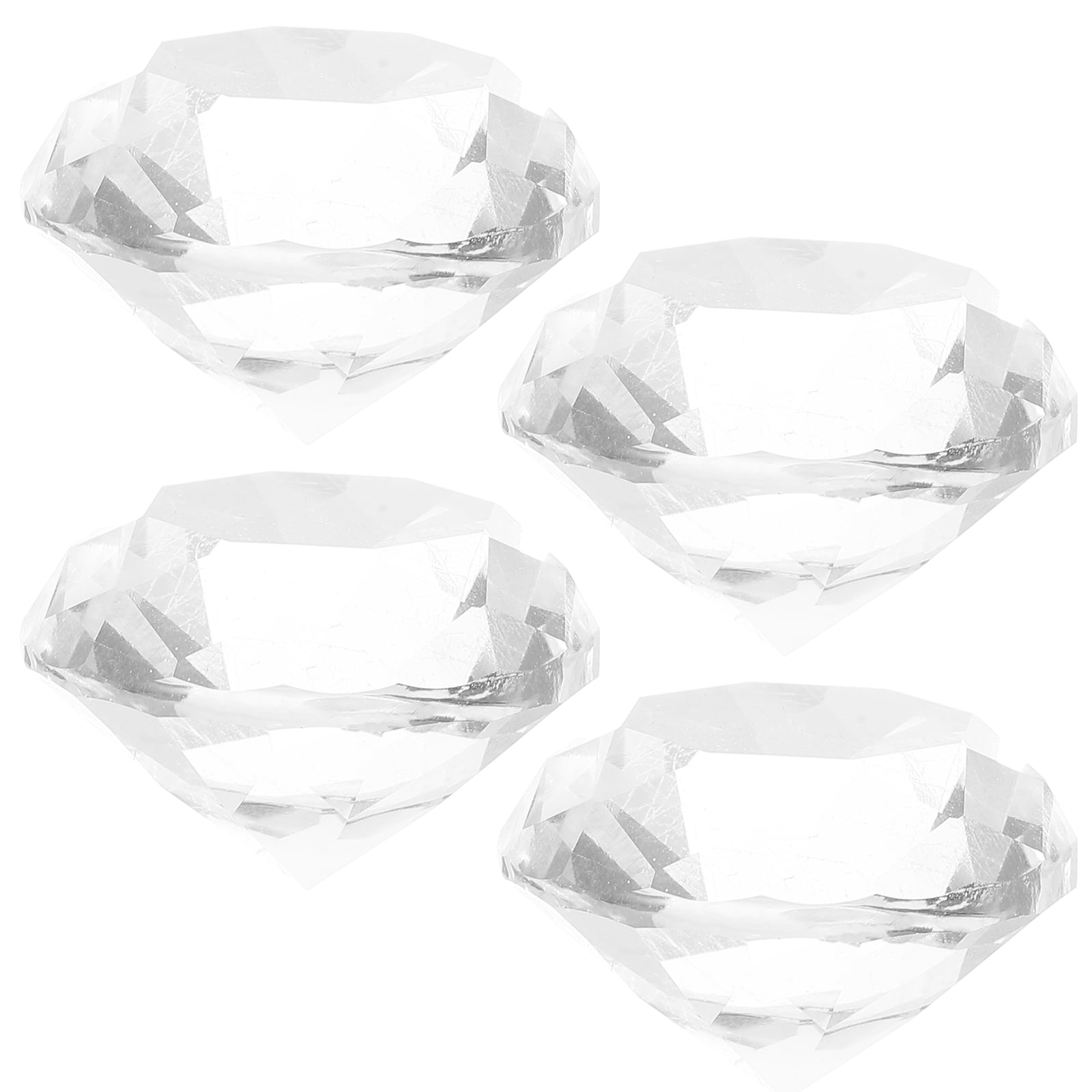 Dytern Clear Diamond 4pcs Table Centerpiece Glass Diamonds Vase Filling ...