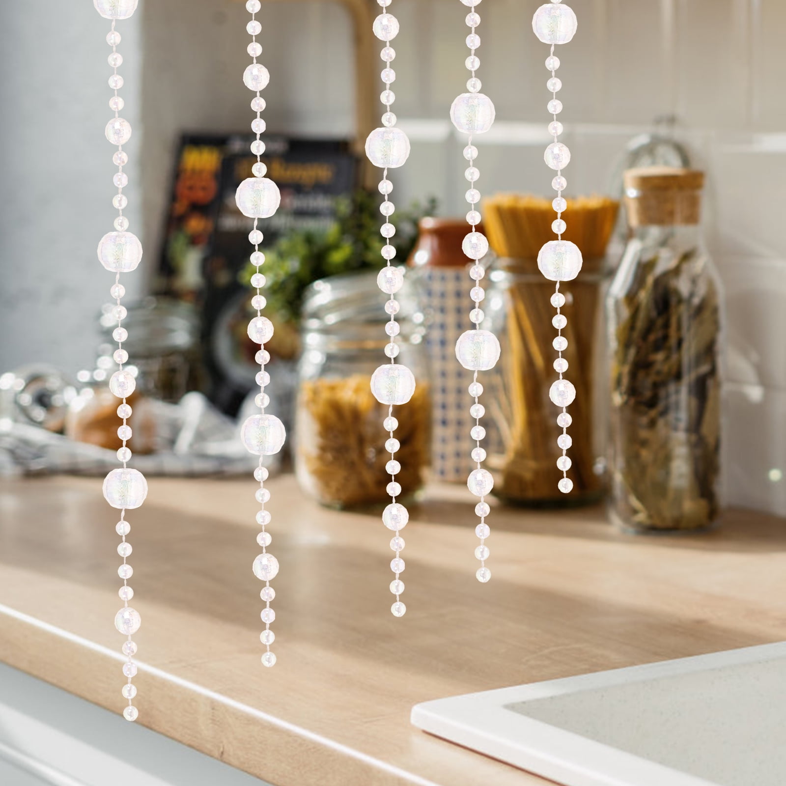 Dytern DIY 1 Roll Beaded Chain Bead Clothing Bead String Artificial ...