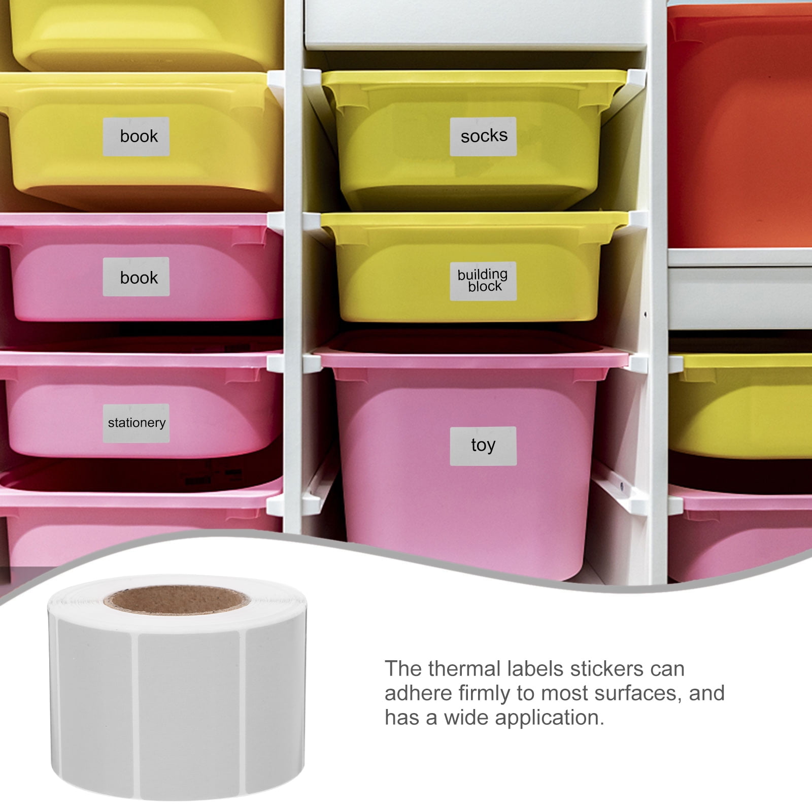 Dytern DIY 1 Roll Thermal Label Maker Paper DIY Stickers Self-Adhesive ...