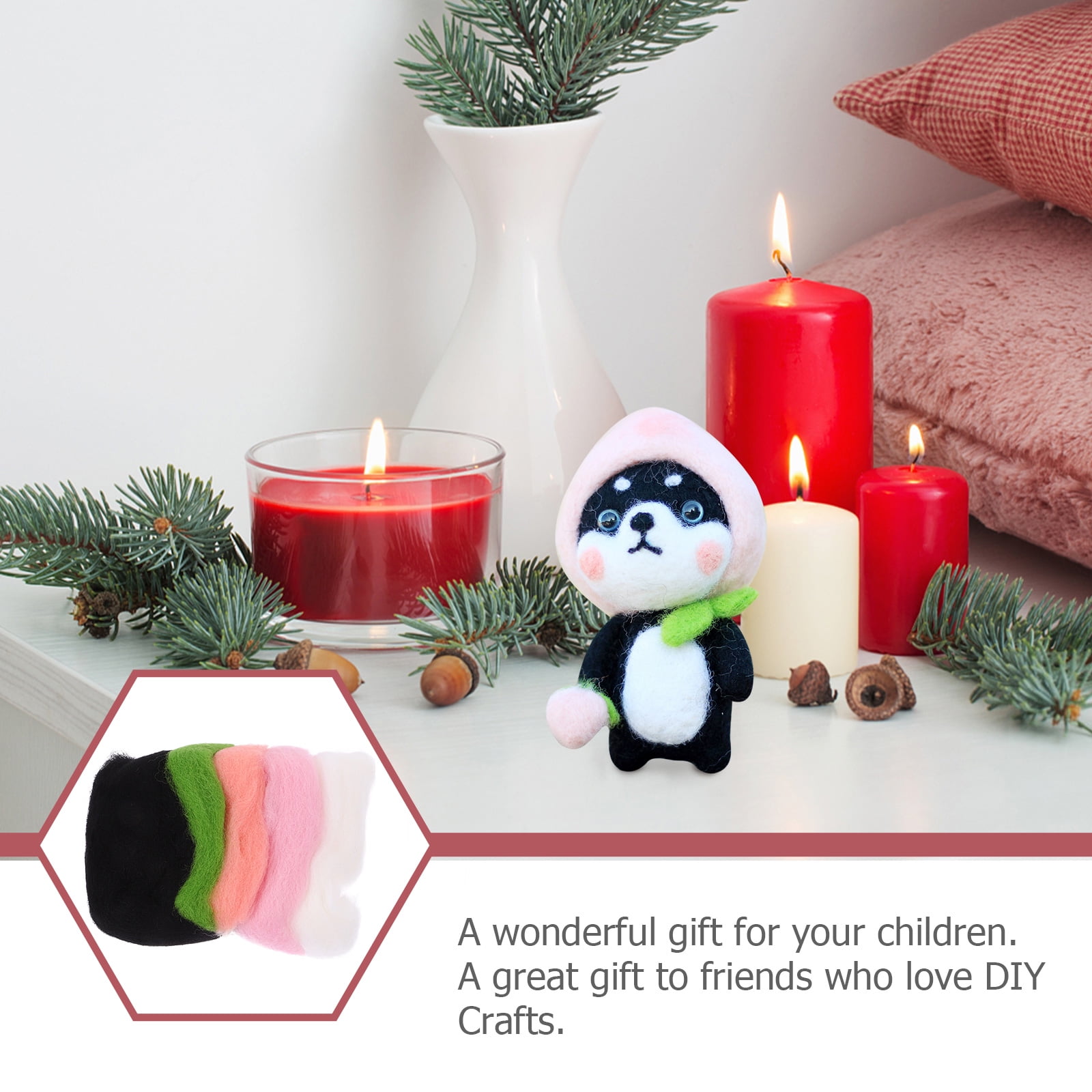 Dytern DIY 1 Set of DIY Wool Felt Kit Handmade Animal Wool Felt ...