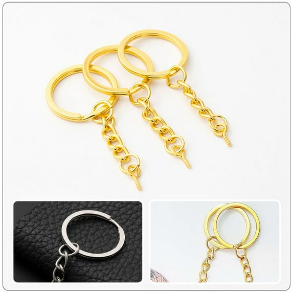 Dytern DIY 1 set of DIY Key Chain Key Rings Metal Key Rings DIY Circle ...