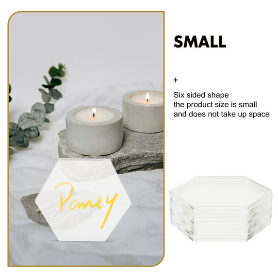 WRISTBIQUE DIY Handmade Hexagonal Board Acrylic Transparent 10Pcs 3 ...