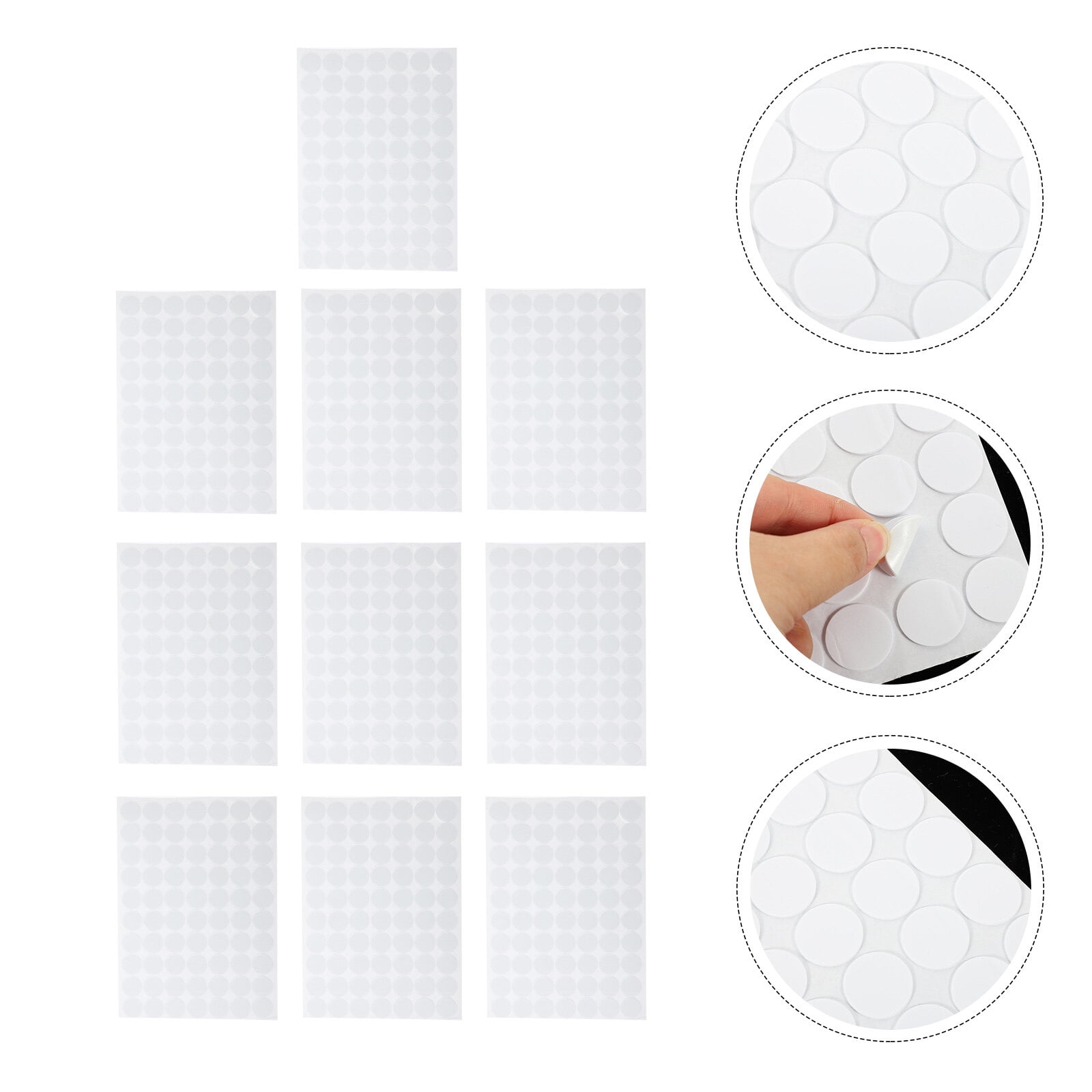 Dytern DIY 10 Sheets Round Dot Stickers DIY Double-sided Stickers Self ...
