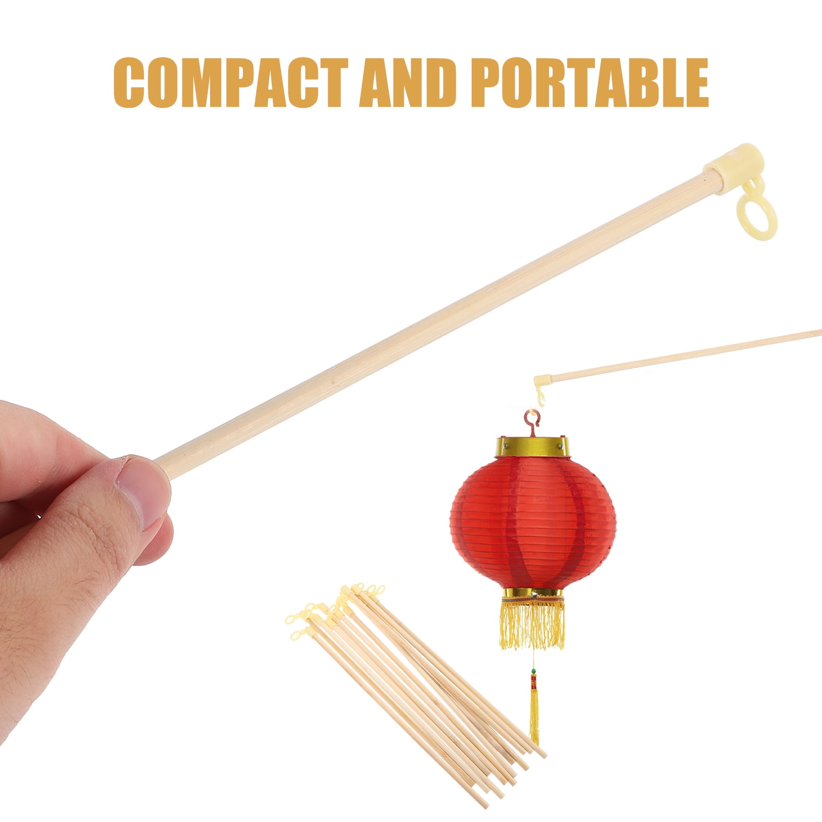 Dytern DIY 100pcs 28cm DIY Paper Lantern Bamboo Pole Portable Lantern ...