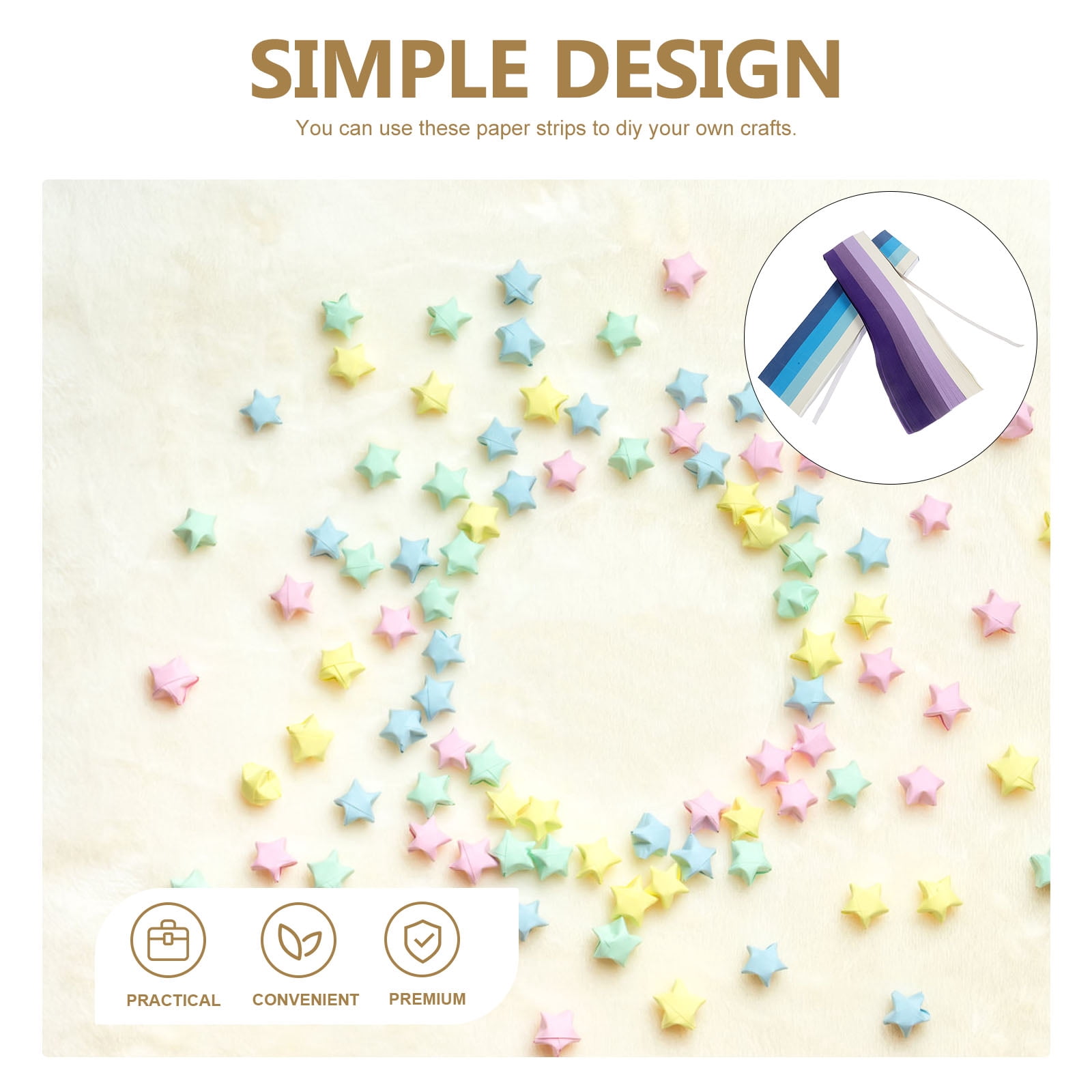 Dytern DIY 1080Pcs Star Paper Strips Star Folding Paper DIY Craft Paper ...