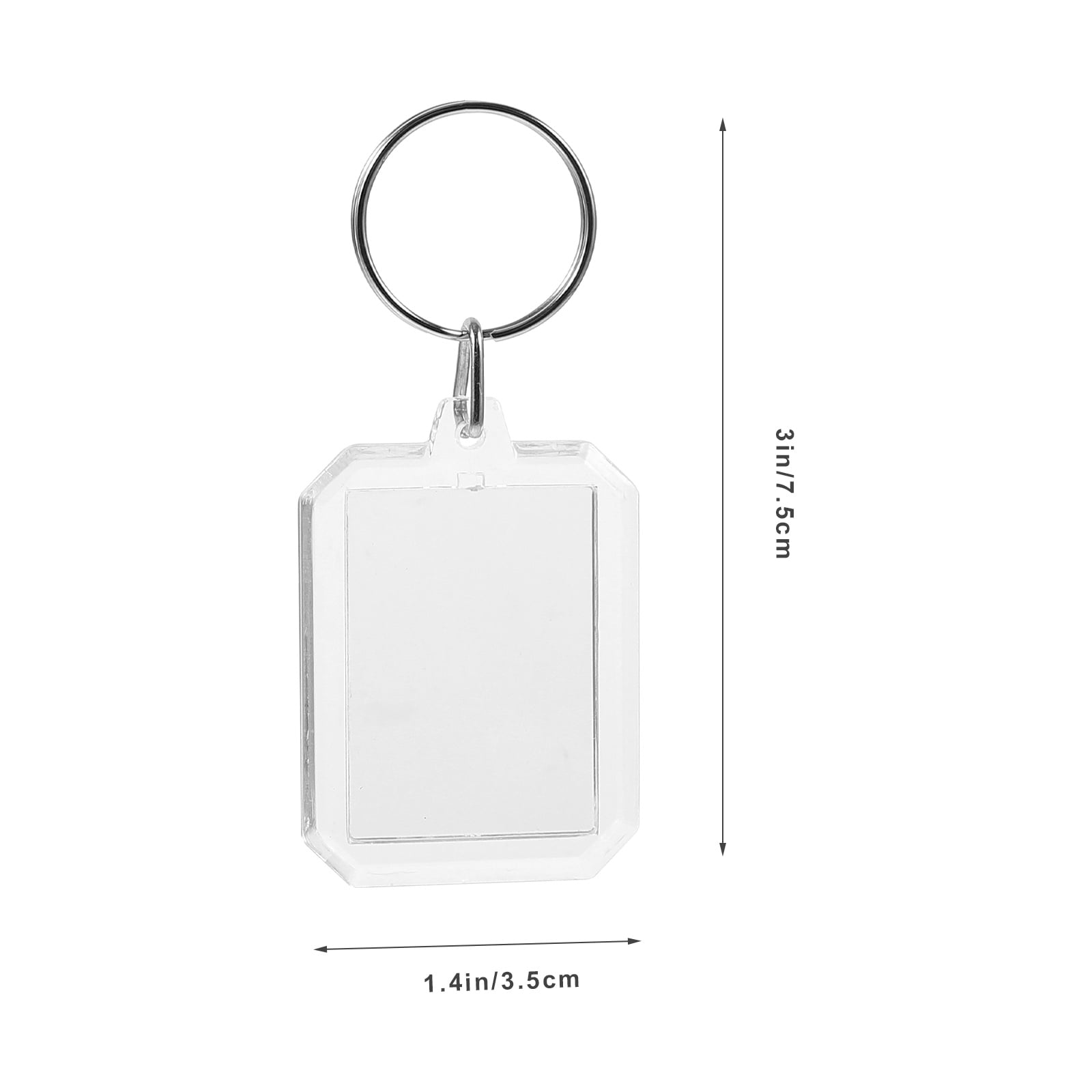 Dytern DIY 10pcs Clear Acrylic Keyring Blank Photo Picture Frame ...