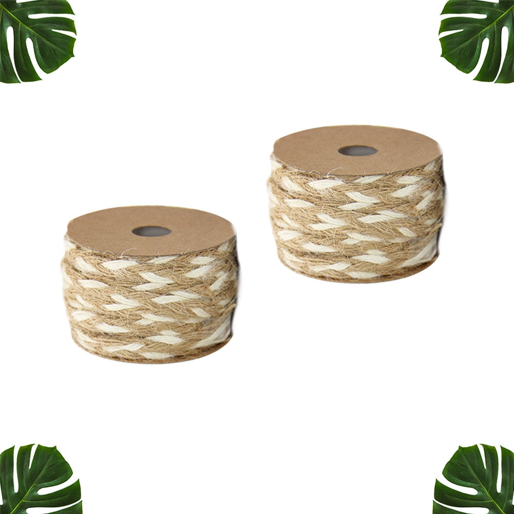 Dytern DIY 2 Rolls Double-color Hemp Ropes Gift Wrapping Twines Box ...
