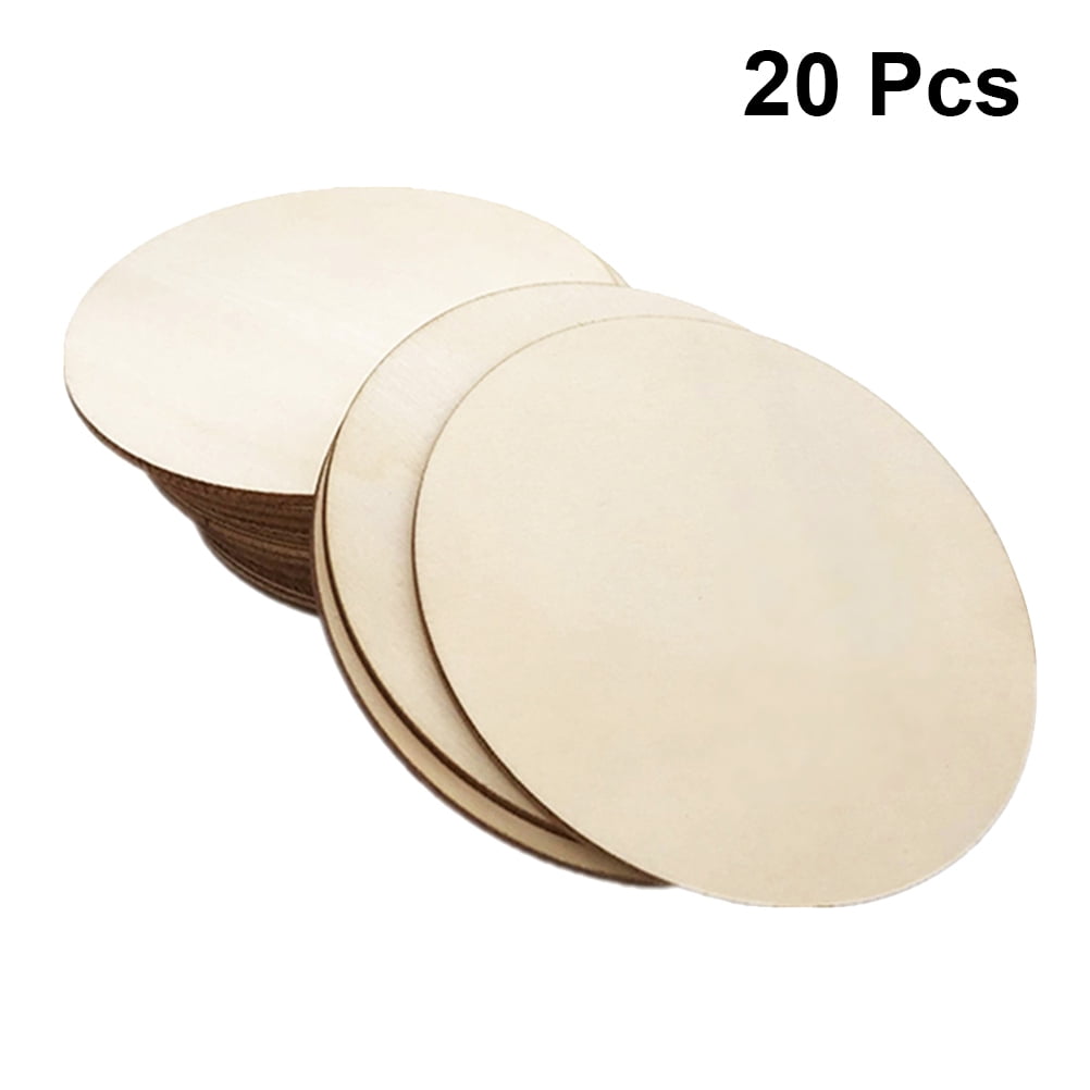 Dytern DIY 20Pcs DIY Graffiti Wooden Slices Simplicity Round Blank Wood ...