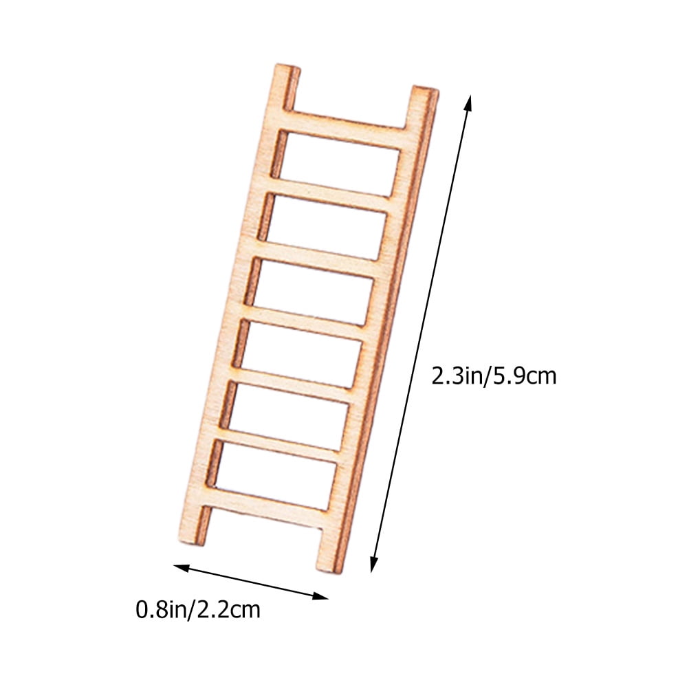 Dytern DIY 20pcs Miniature Ladders Mini Wooden Diorama Ladders Doll ...