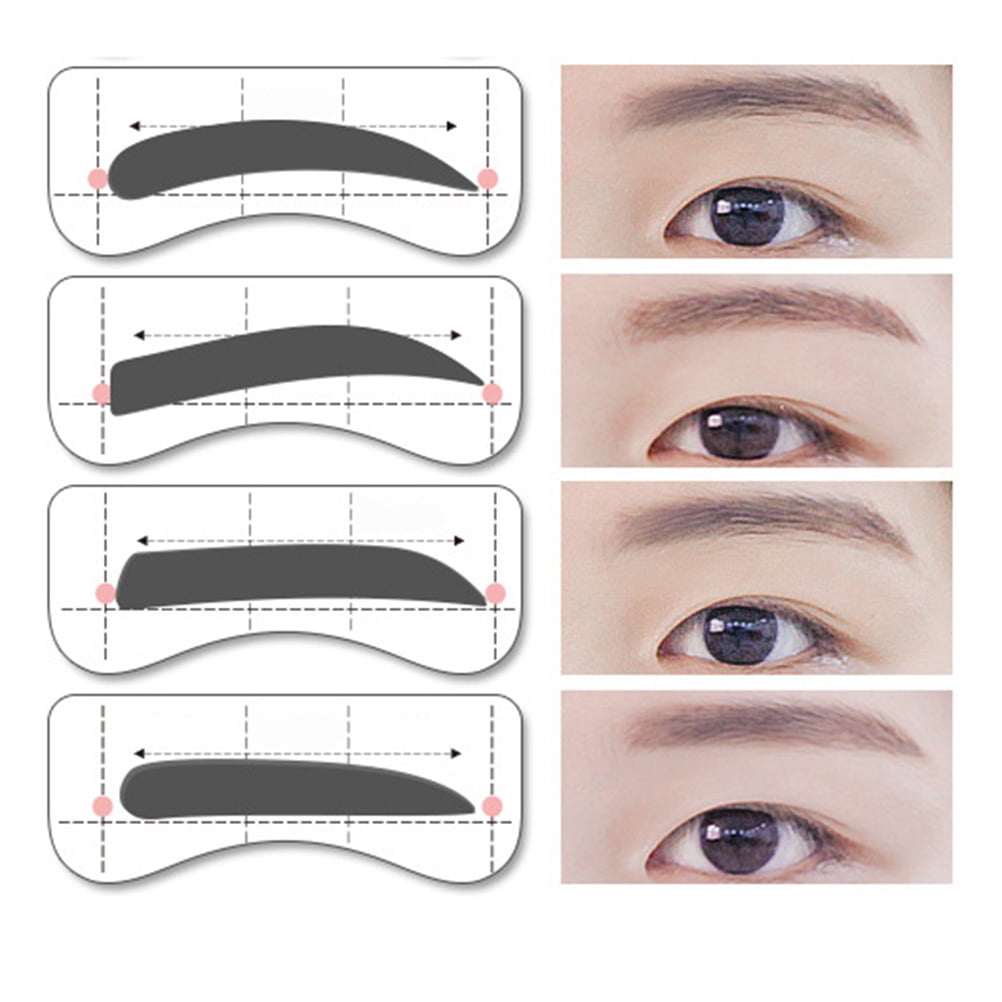 Dytern DIY 32 Pairs 8 Styles Eyebrow Shaping Stencils Template Tool DIY ...