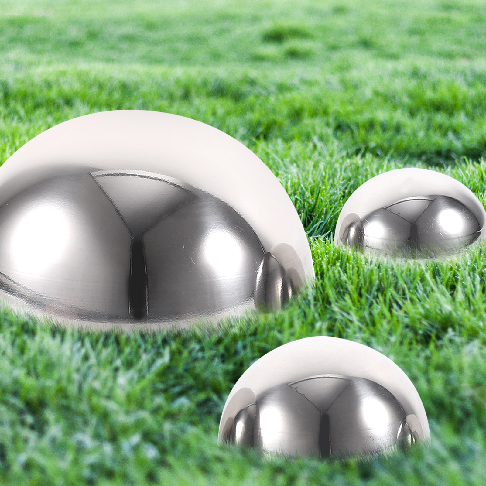 Dytern DIY 3Pcs Reflective Ball Mirror Polished Semi Ball Outdoor ...
