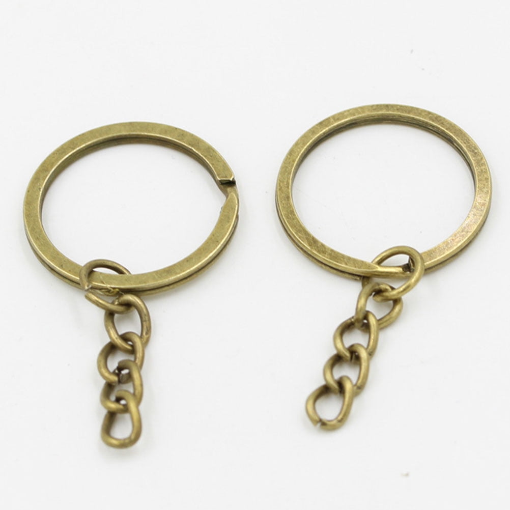 Dytern DIY 50 Pcs Plating Metal Key Ring Accessories Split Rings Circle ...