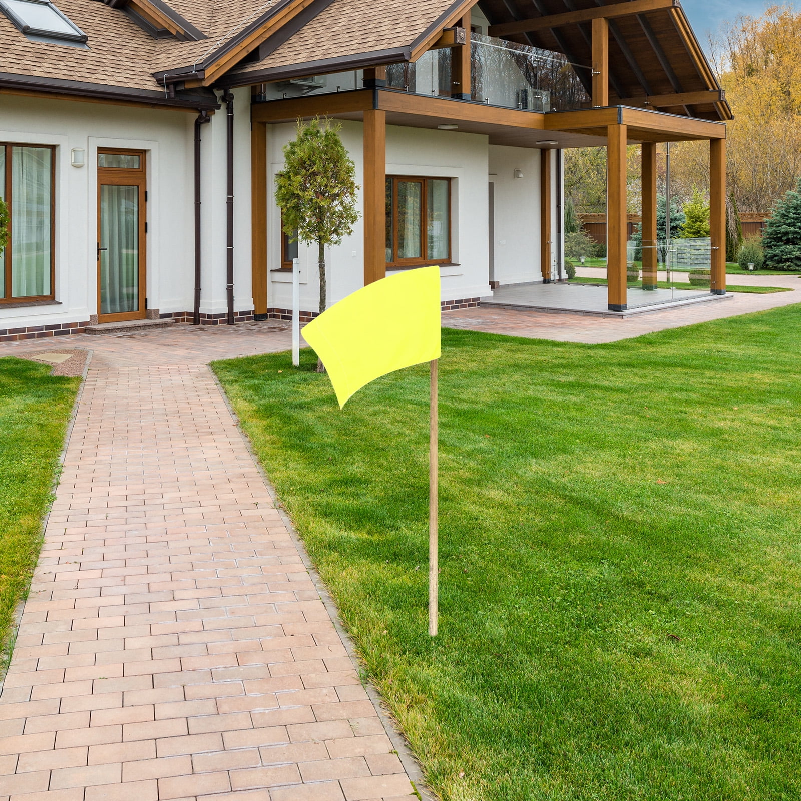 Dytern DIY 5pcs Double-Sided Blank Garden Flags DIY Courtyard ...