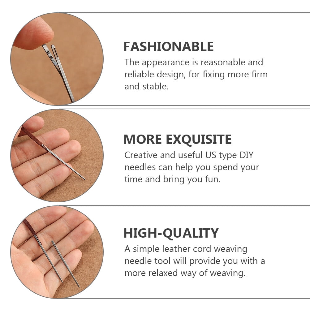 Dytern DIY 5pcs Leather Thread Needles DIY Needle Tool Leather Rope ...