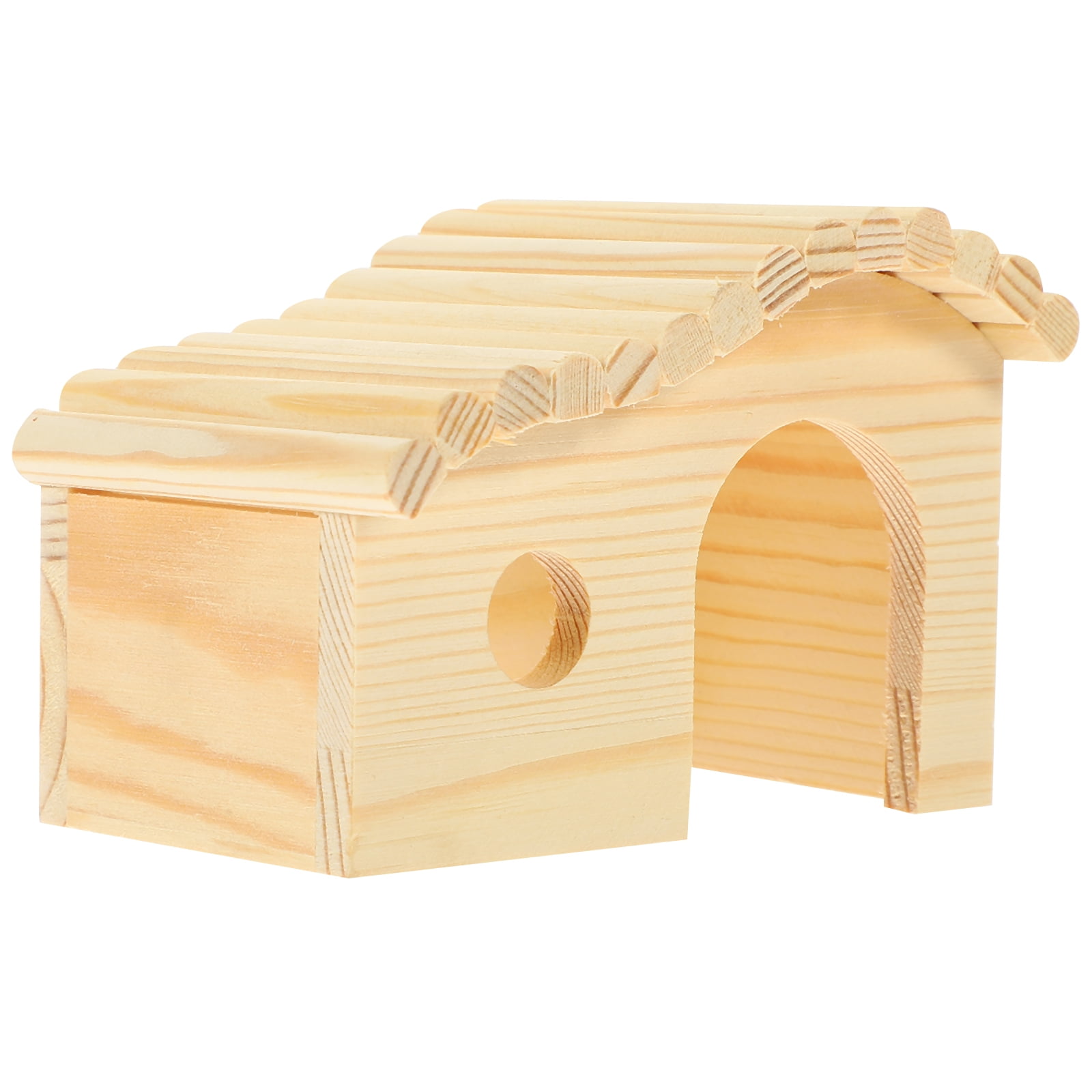 Dytern DIY Dwarf Hamster House DIY Wood Hut Hideout Cage for Small ...