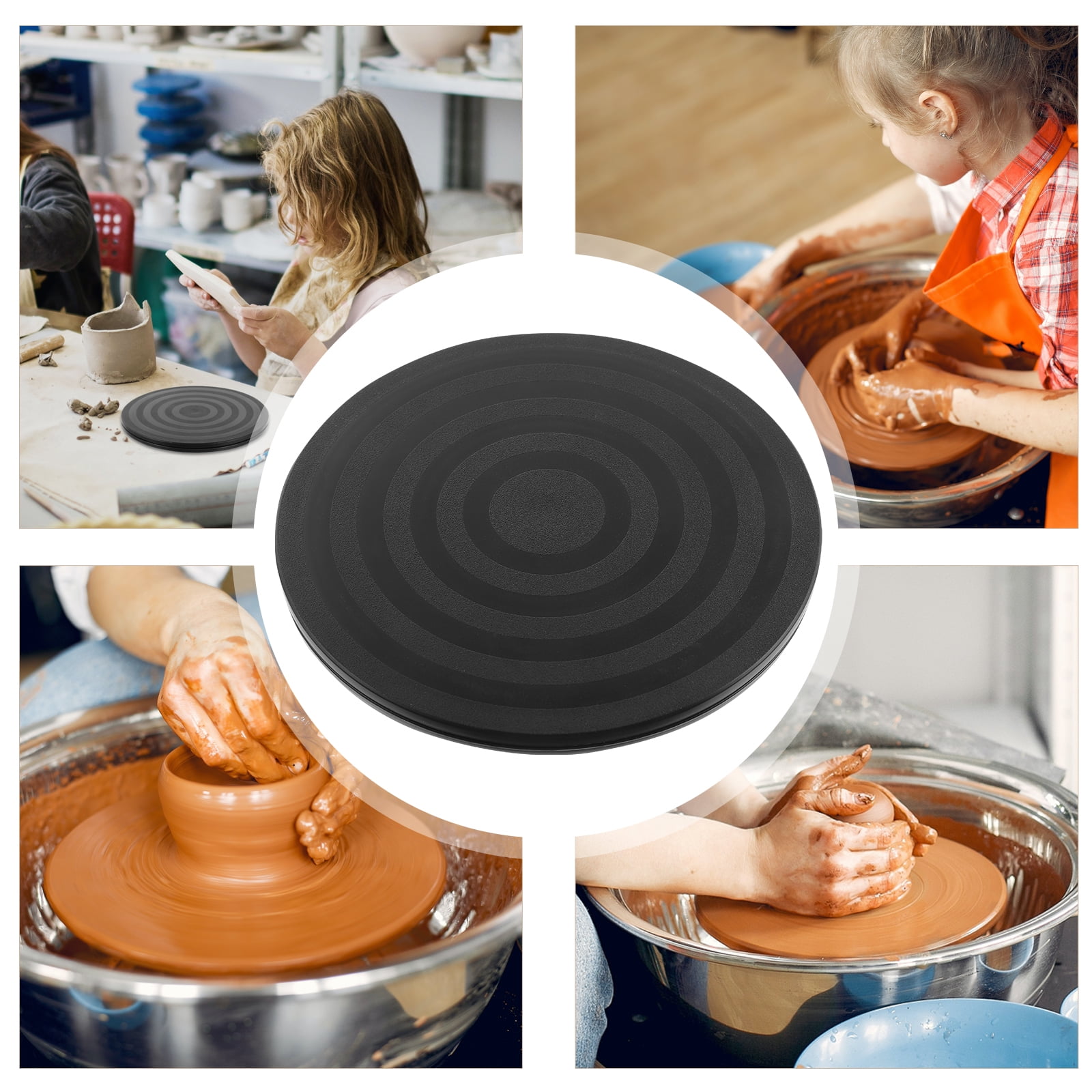 Dytern DIY Plastic Clay Crafts Turntable Rotation Wheel DIY Sculpture ...