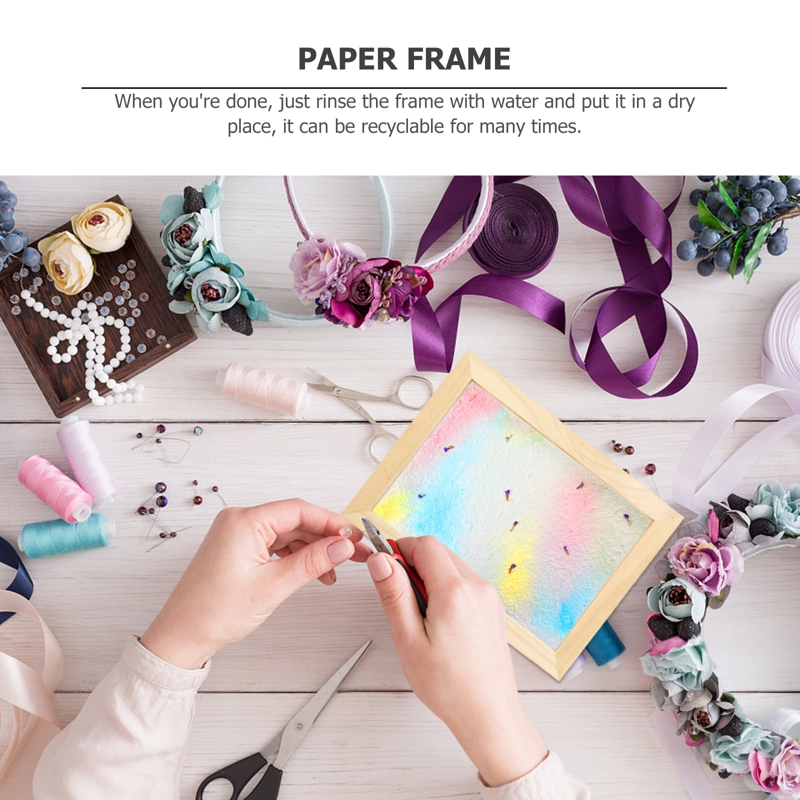 Dytern DIY Wooden Paper Making Mould Screen Printing Frame DIY Paper ...