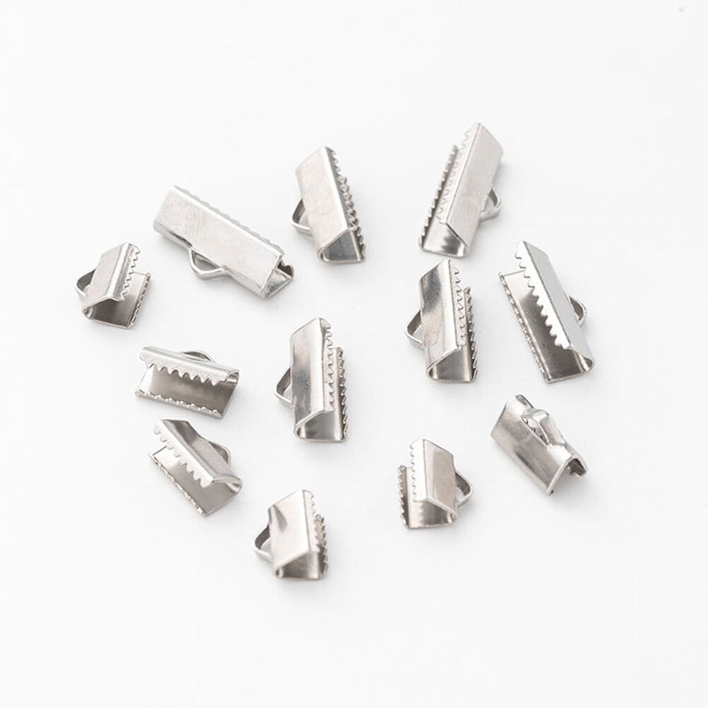 Dytern Jewelry Making 100pcs Pinch Crimp Ends Ribbon Clamps Ends Ribbon ...