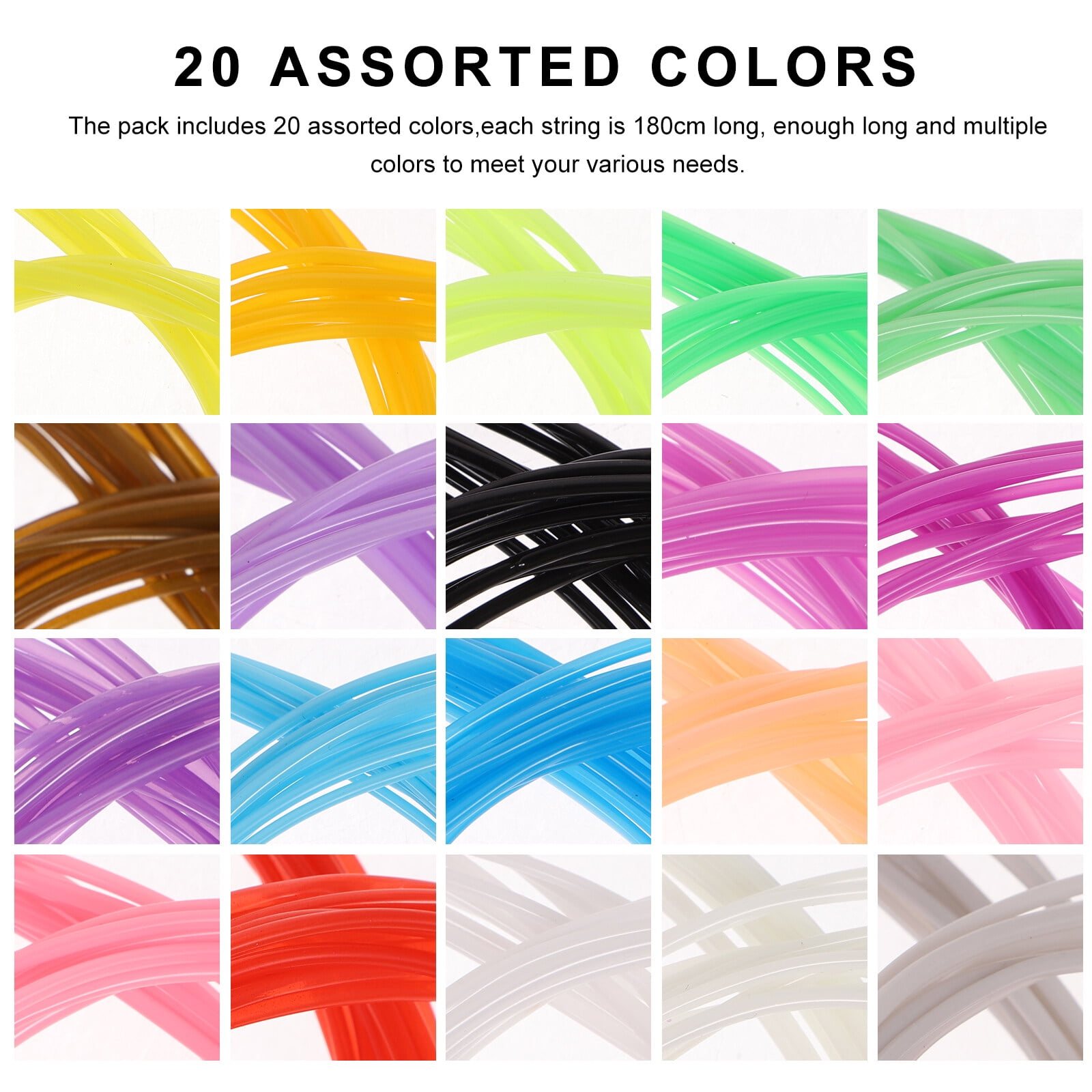 Dytern Jewelry Making 200pcs 20 colors Weaving Strings PVC Lacing ...