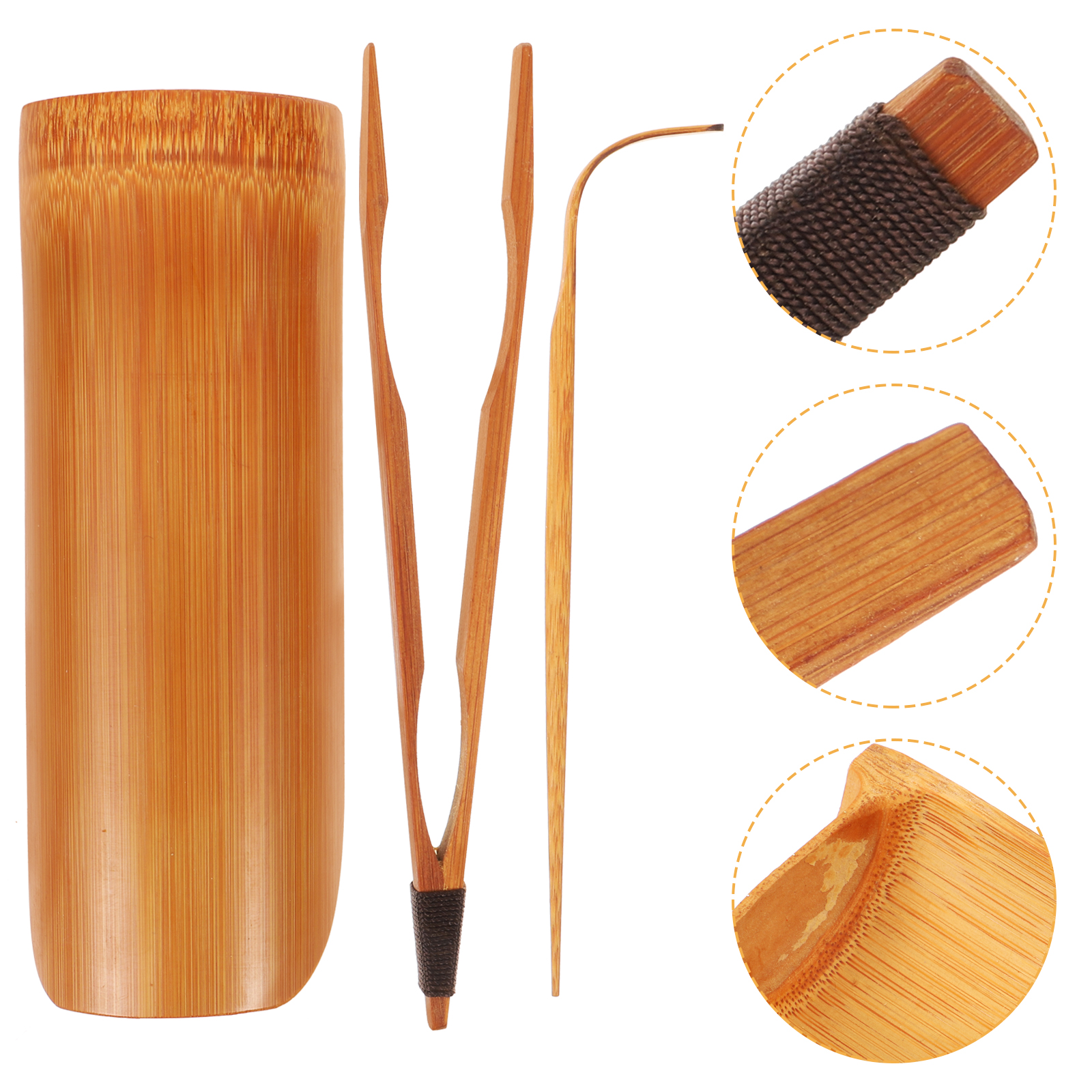 Dytern Party 3PCS Bamboo Wood Tea Set Accessories Delicate Tea Making ...