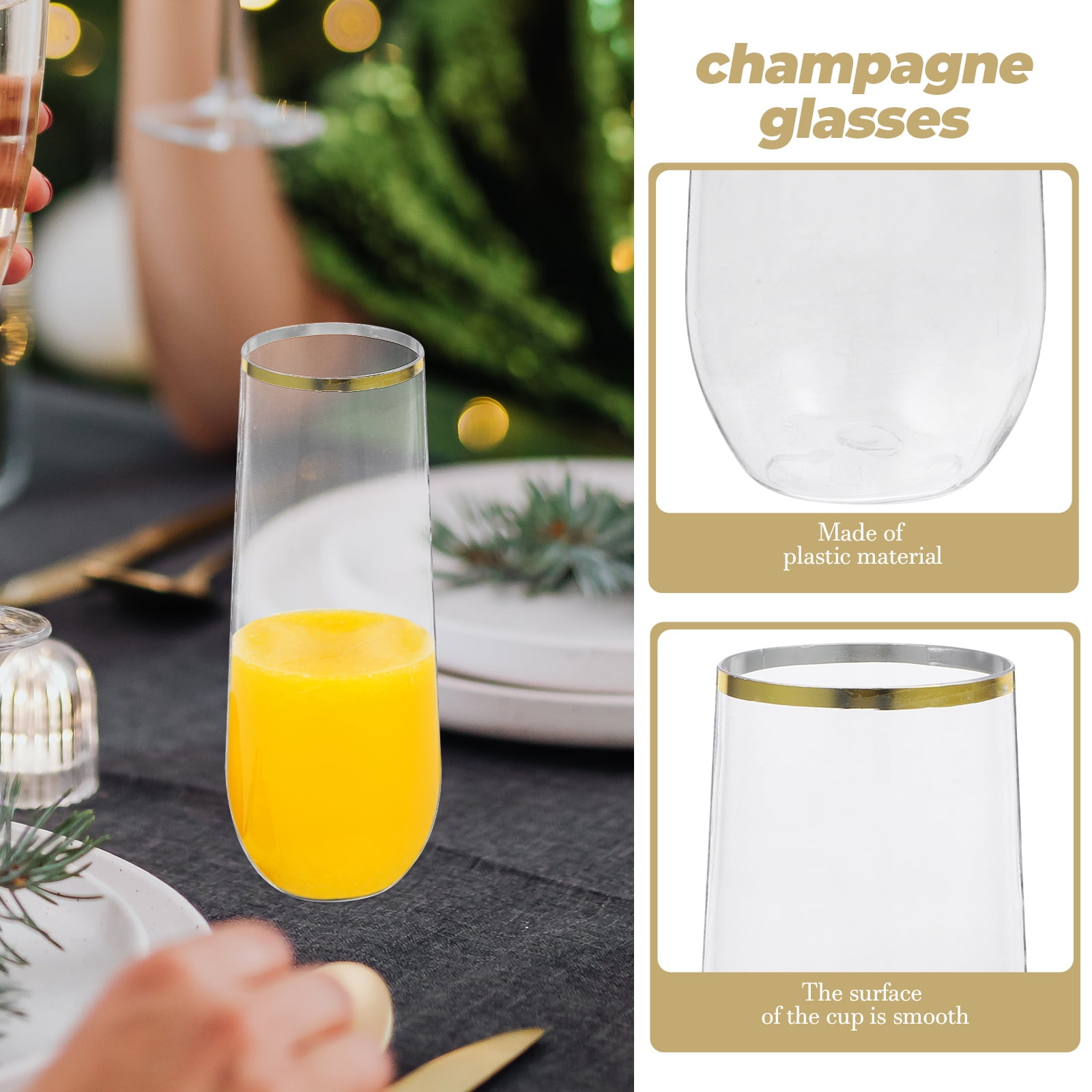 WRISTBIQUE Glass Clear Cups for Party 4Pcs 5.70X1.97X1.97in - Walmart.com