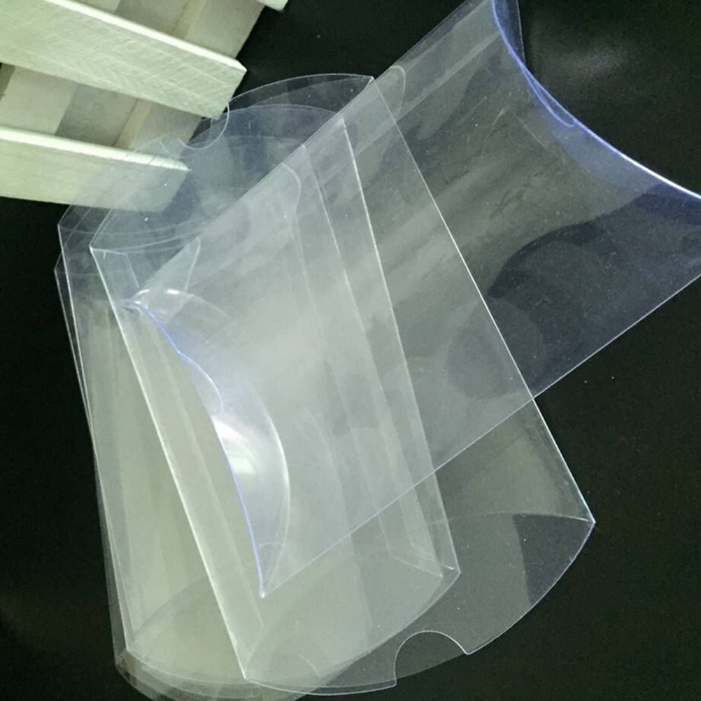 Dytern Party 50pcs Clear PVC Pillow Shape Candy Boxes Transparent Party ...