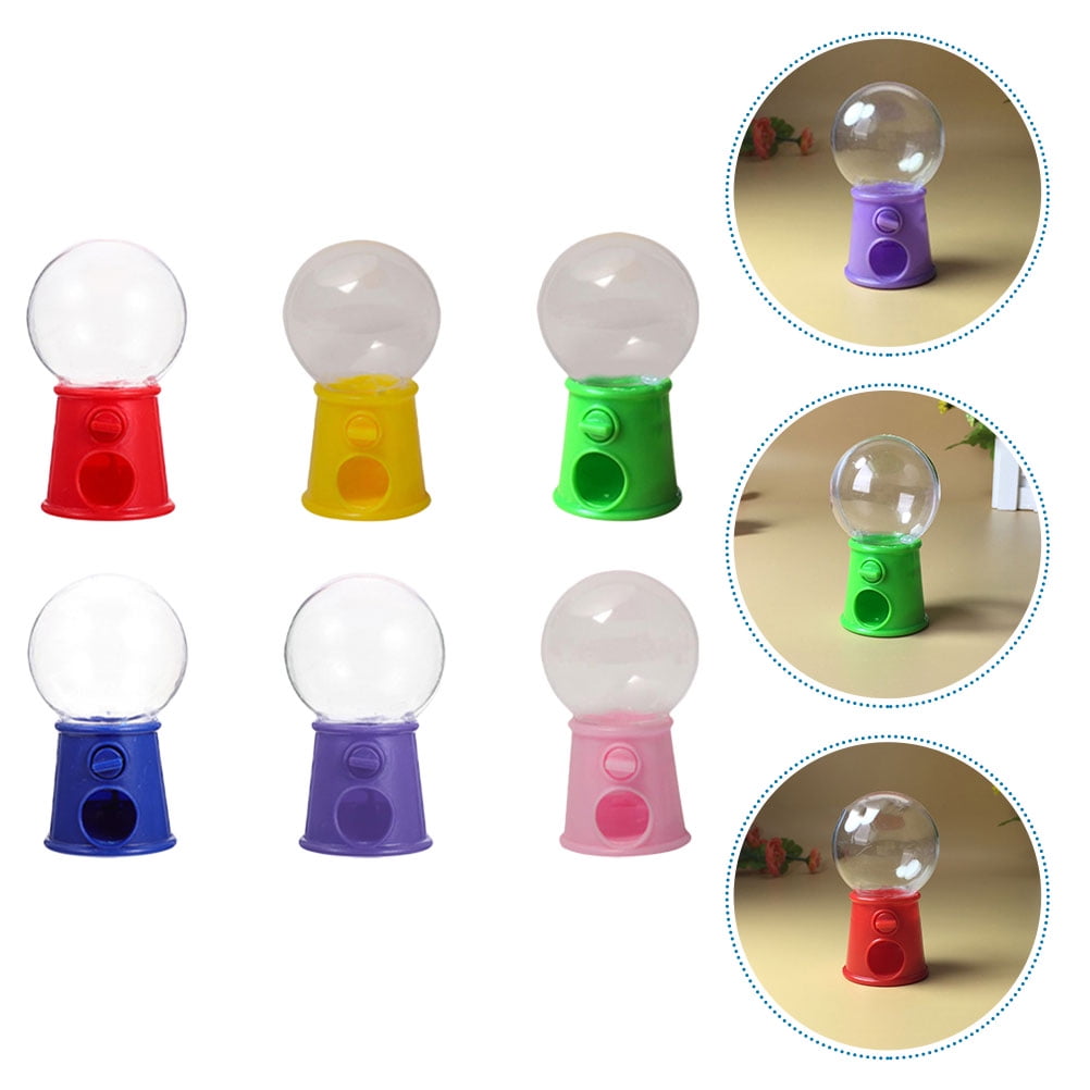 FRCOLOR Mini Gumball Machine Candy Dispenser for Decoration Assorted ...