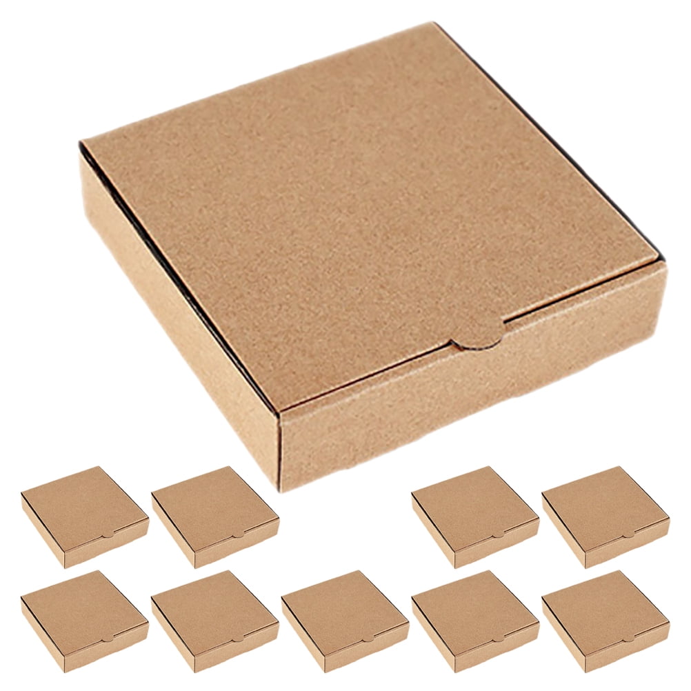 Dytern Party Mini Pizza Boxes for Party Favors - 10pcs Square Cardboard ...