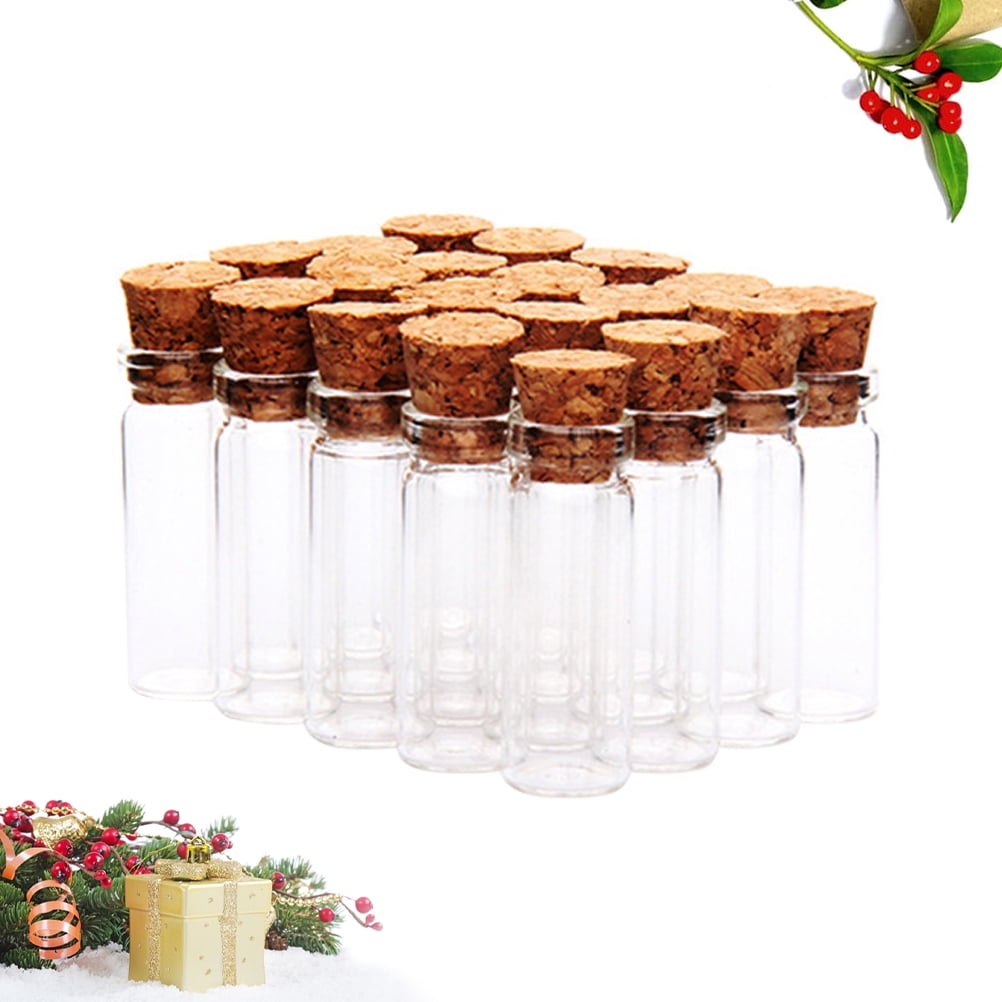 Dytern Wedding 24PCS 1.5ml Transparent DIY Wish Jars Mini Glass Bottles ...