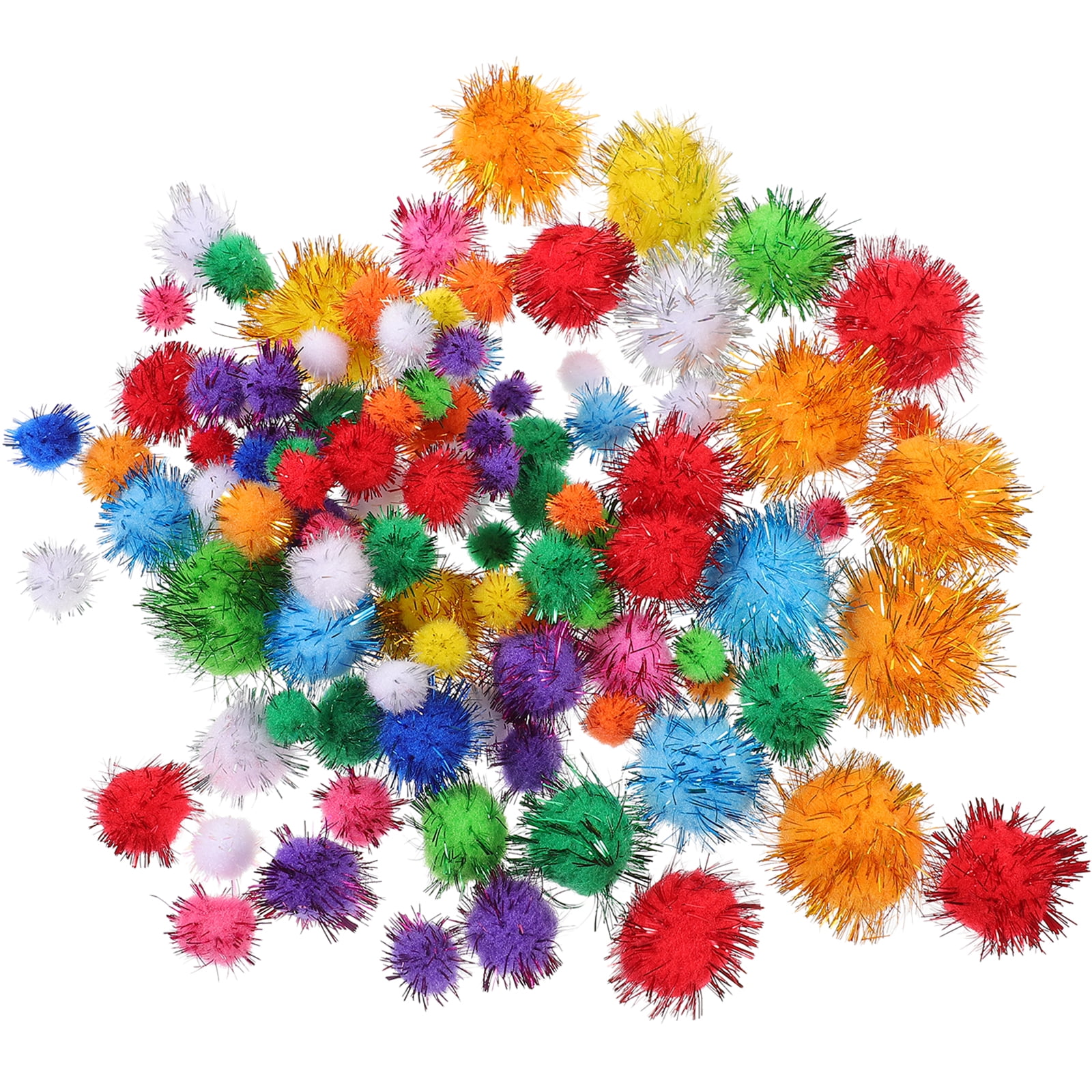 Dytern Winter,300Pcs Craft Pom Poms Colorful Pom Pom Balls Fluffy Pom ...