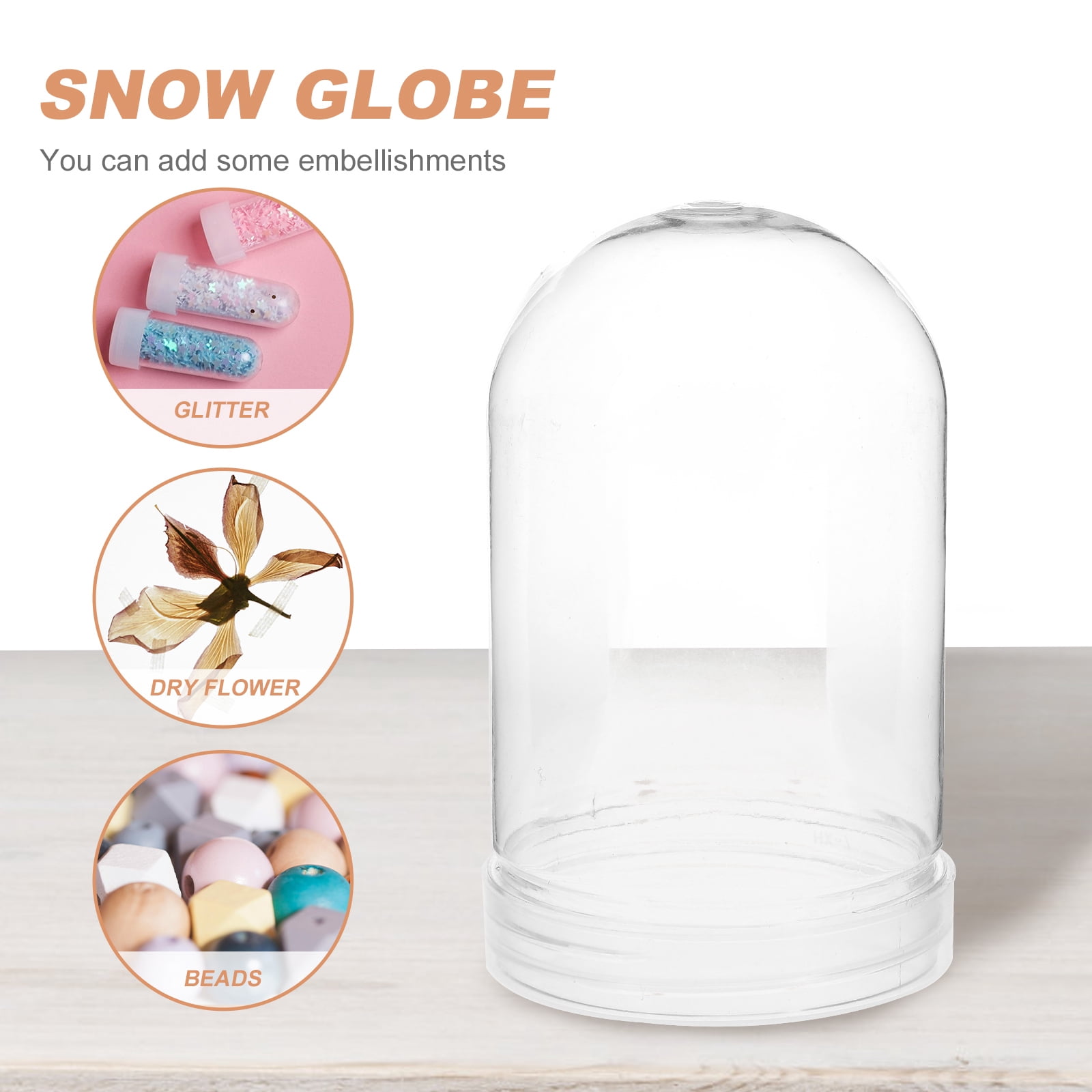 Dytern Xmas 10pcs DIY Clear Plastic Water Globe Snow Globe Water Globe ...