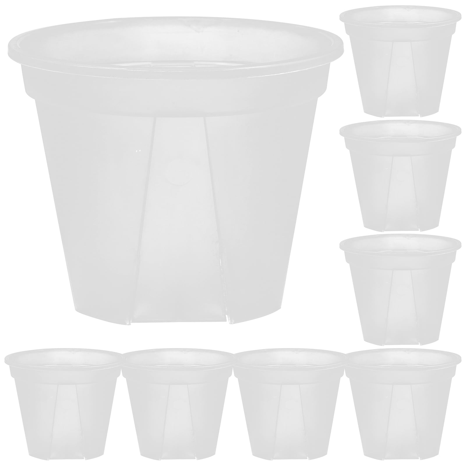 Dytern clear pot 10Pcs Clear Nursery Pots with Drainage Hole ...