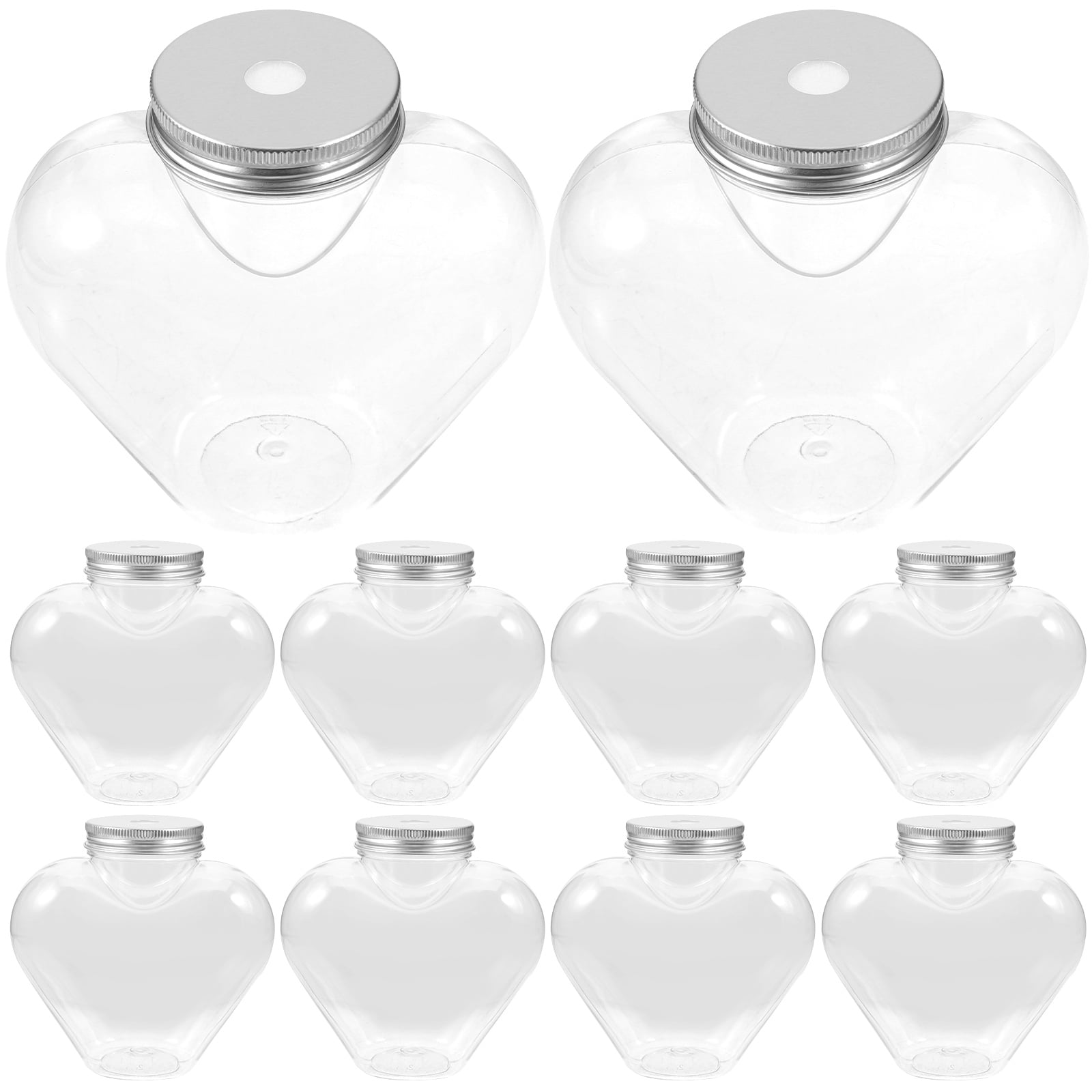 Dytern heart bottles 10pcs Heart Shaped Empty Juice Bottles Juice ...