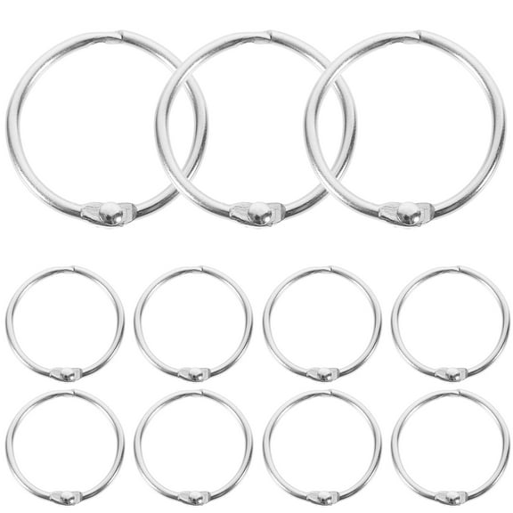 Loose Leaf Binder Rings 1-Inch（100 Pack） Office Book Rings, Nickel ...