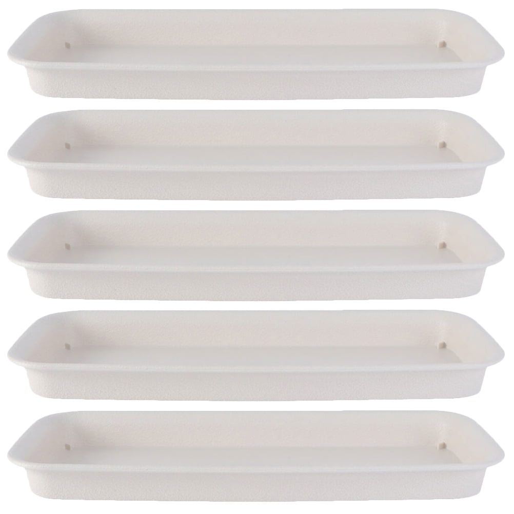 FRCOLOR 5Set Rectangular Plastic Plant Trays for Windows Sill and ...