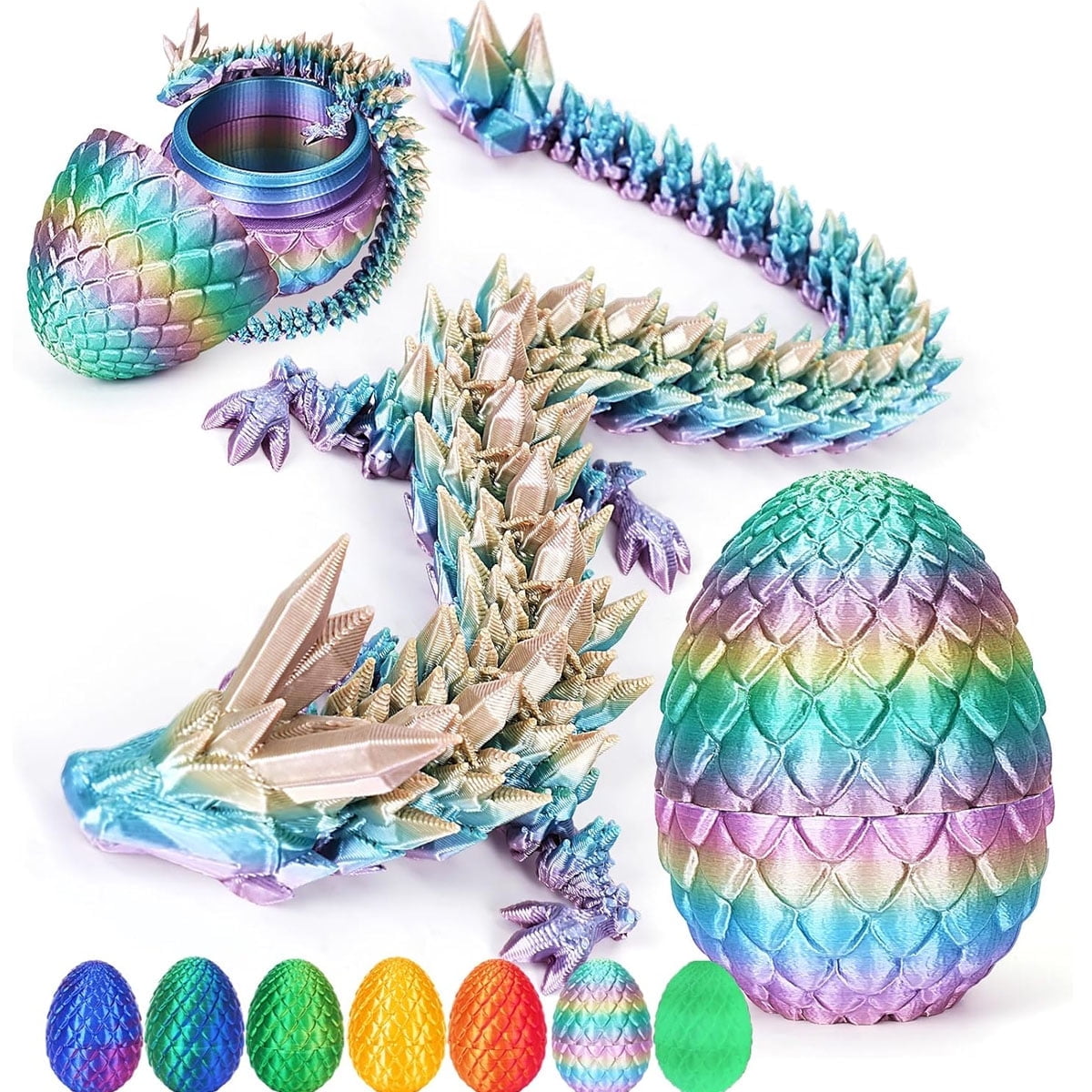 Dyues 3D Printed Dragon Eggs with Dragon Inside,Mystery Crystal Dragon ...