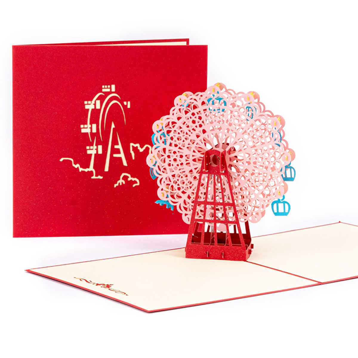 Dyues Pop Up Birthday Cards,3D Ferris Wheel Greeting Cards,3D Paper ...