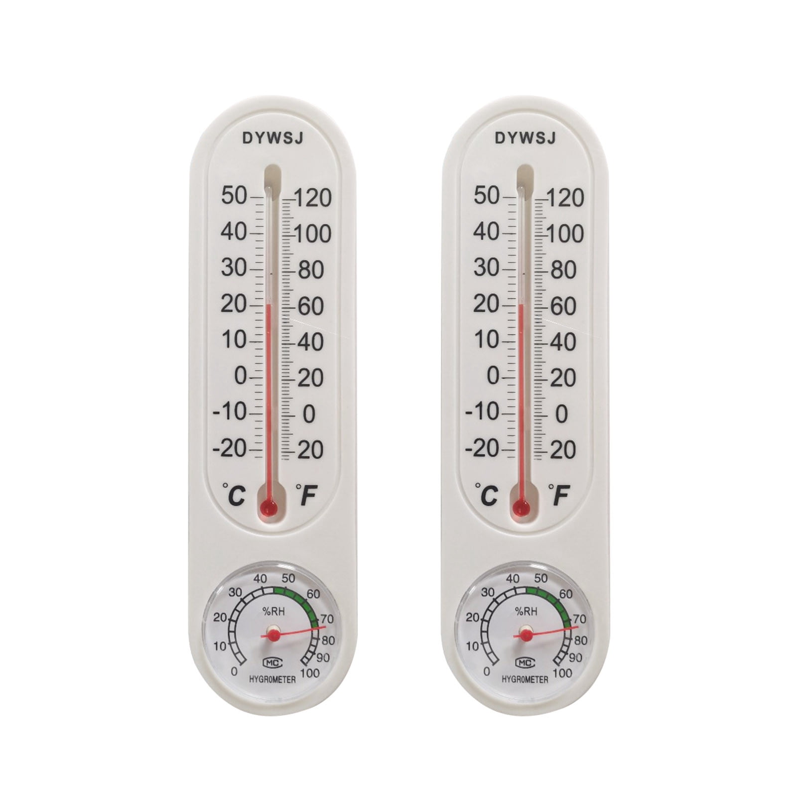 Dywsj Thermometer Hygrometer, 2-Pack Indoor Temperature Humidity Gauge ...