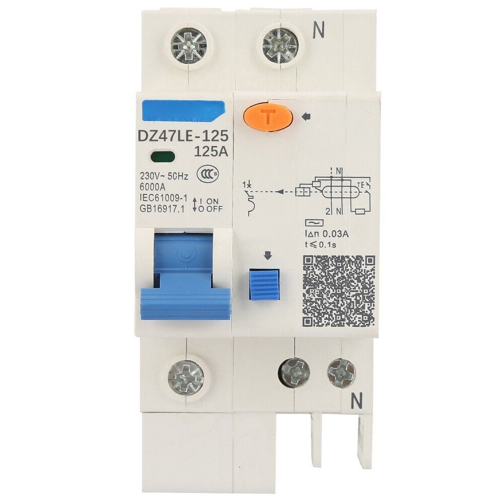 Dz47Le 32 1P+N 230V Earth Leakage Safety Protection Circuit Breaker New,125A - Walmart.com