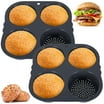 NUAHRHY Hamburger Bun Pan 8/12 Cavity Reusable Non Stick Hamburger Bun ...
