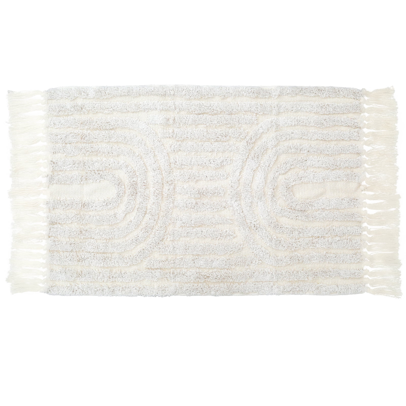 Dznils Boho Cotton Bathroom Rugs with Tassels, Washable Soft Absorbent ...