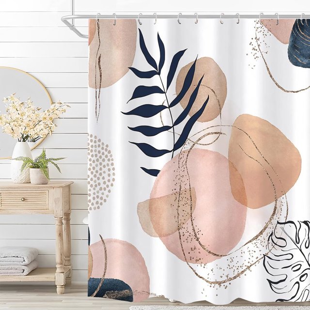 Dznils Boho Shower Curtain Abstract Modern Geometric Bathroom Curtain