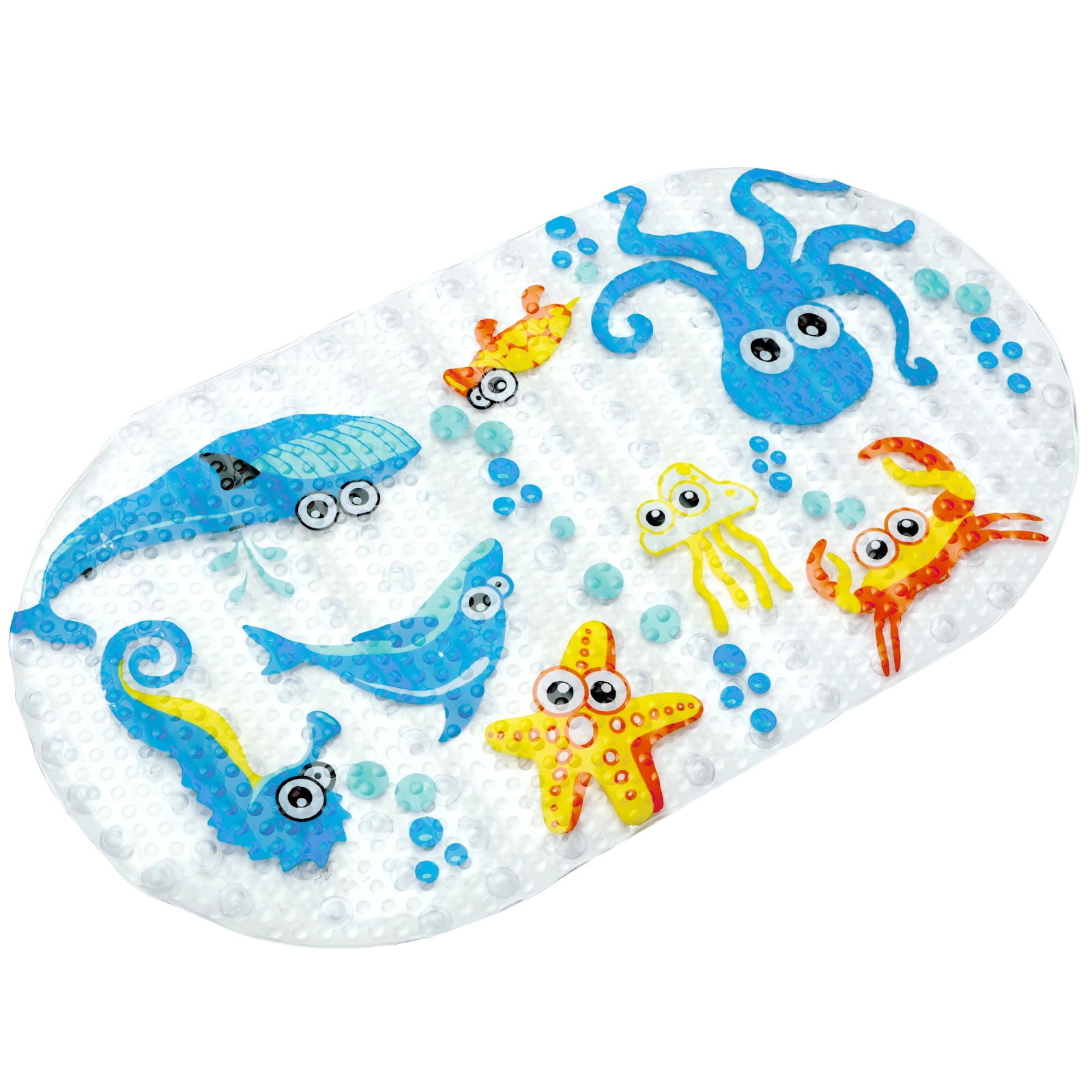 Dznils Kids Bath Mat for Tub, Non-Slip Bathtub Mat, Cartoon Octopus ...