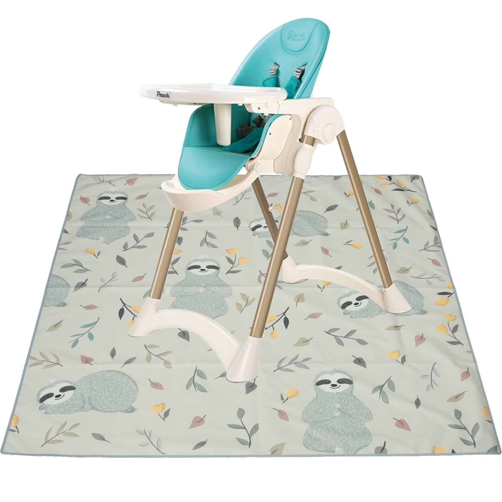 Dznils Waterproof Baby Splat Mat for Under High Chair, Non-Slip Floor ...